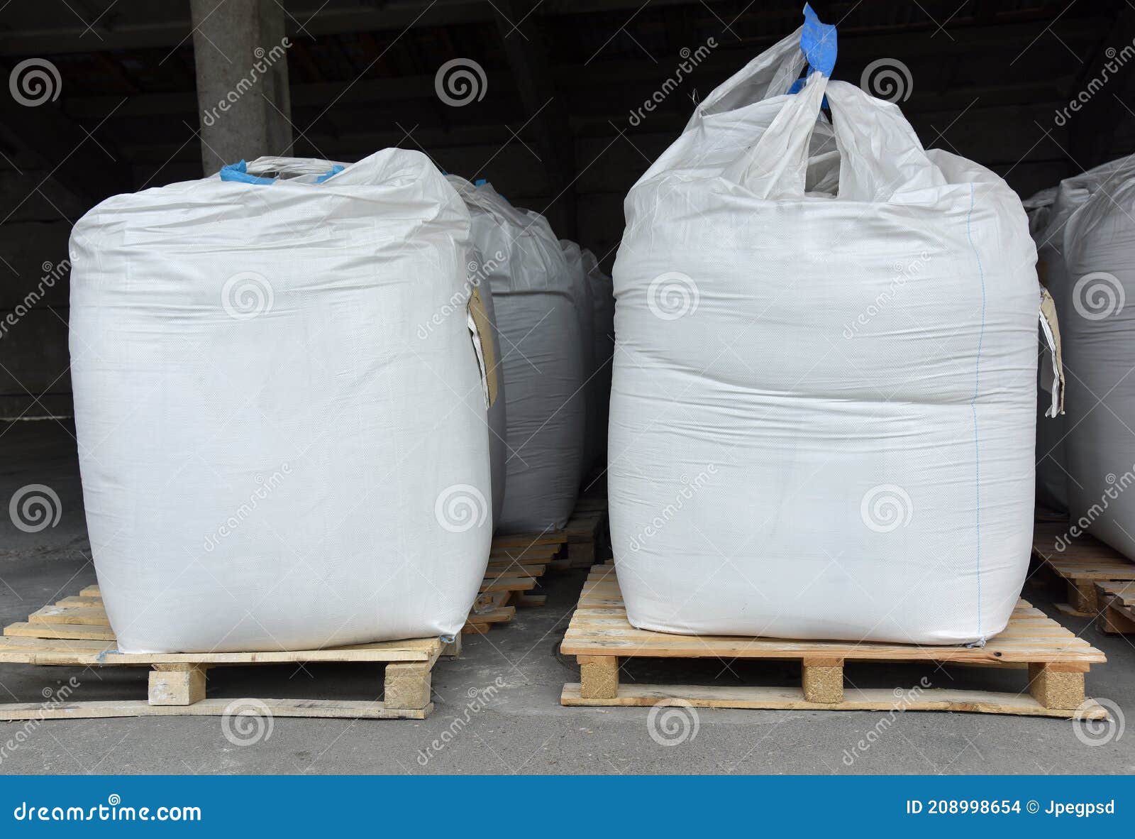 Industrial Bags in the Warehouse are Ready for Loading . Stock Photo ...