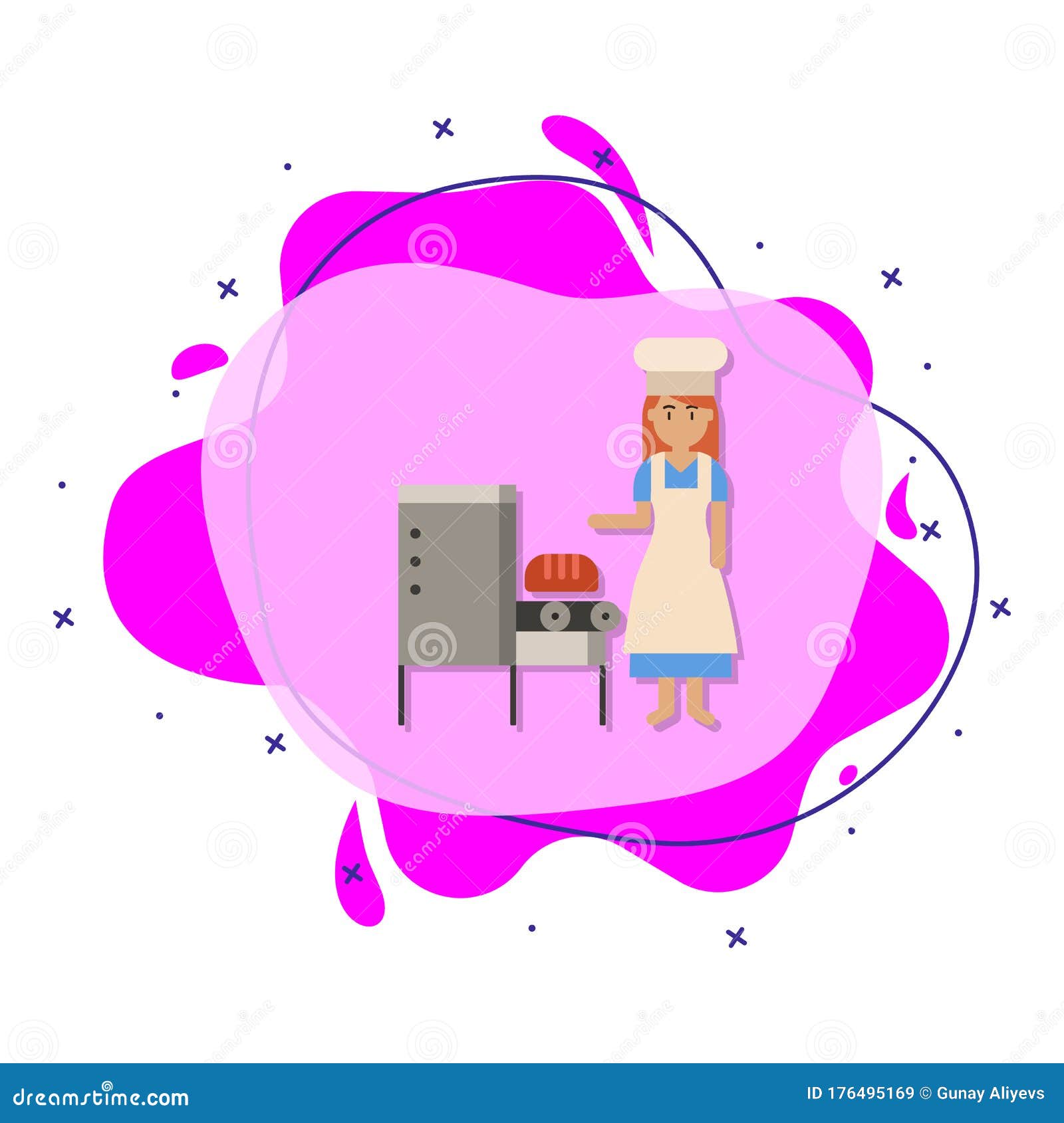 Industrial Bakery Color Liquid Bacdge Icon Simple Color Vector Of