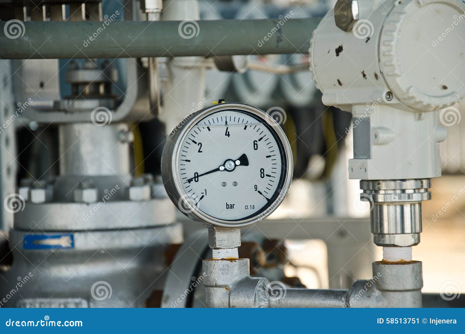 Industrial barometer stock image. Image of pipeline, engineering - 58513751