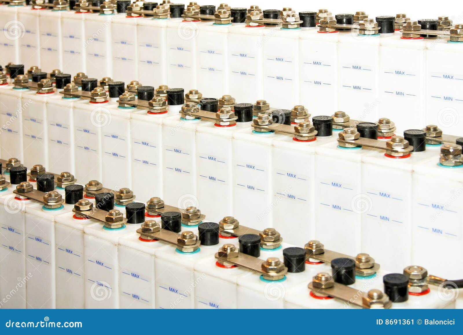Industrial batteries stock image. Image of voltage, volt - 8691361