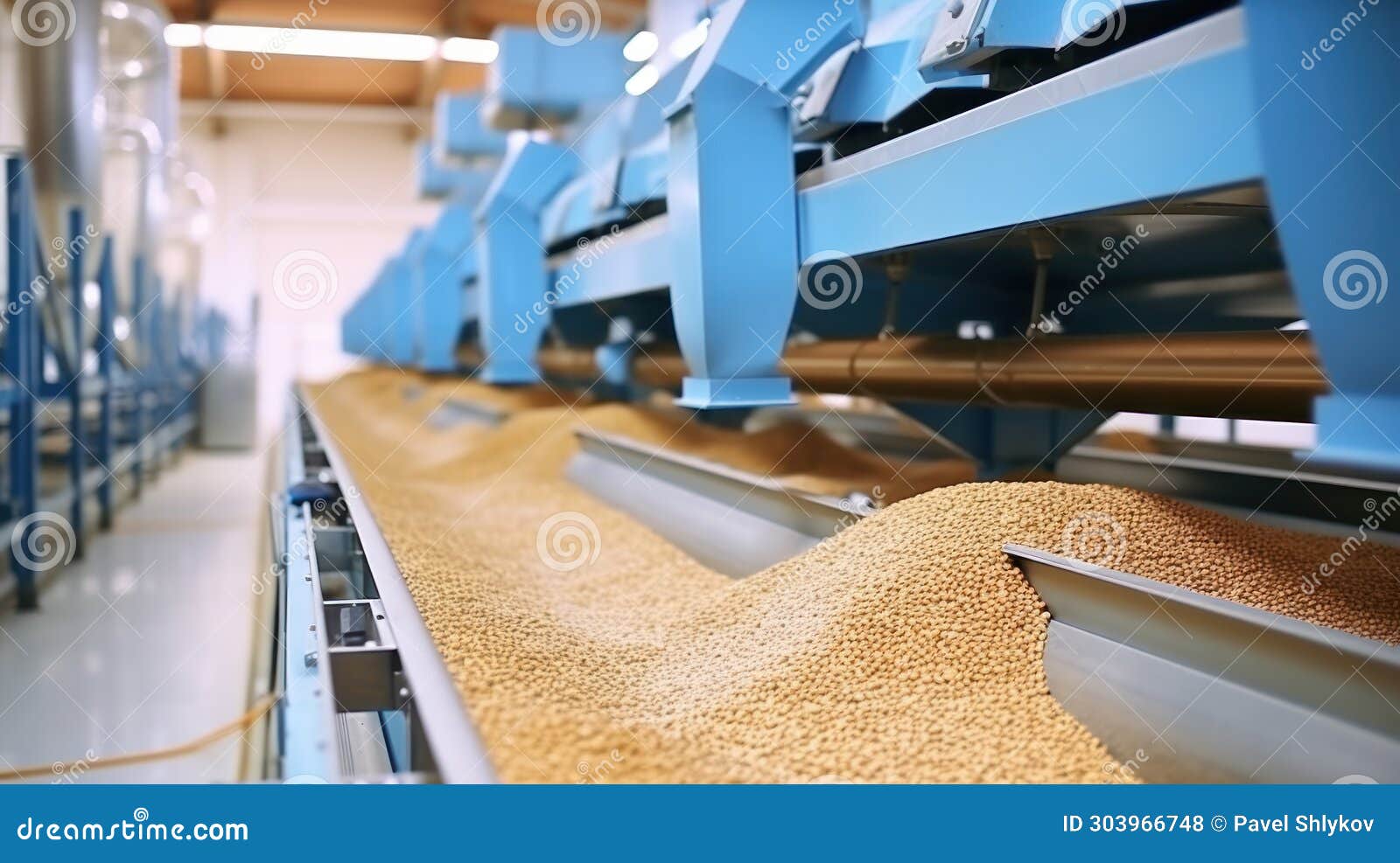 Industrial Belt Conveyor Moving Pellets Stock Illustration ...