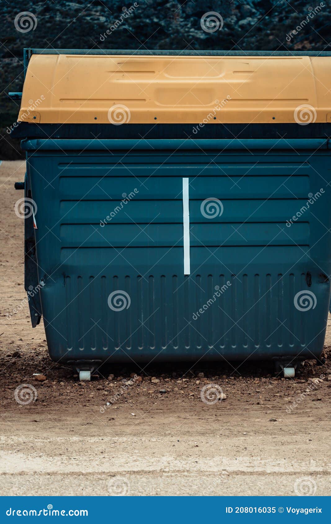 Industrial Big Garbage Bin Outdoors Stock Image - Image of outdoor ...