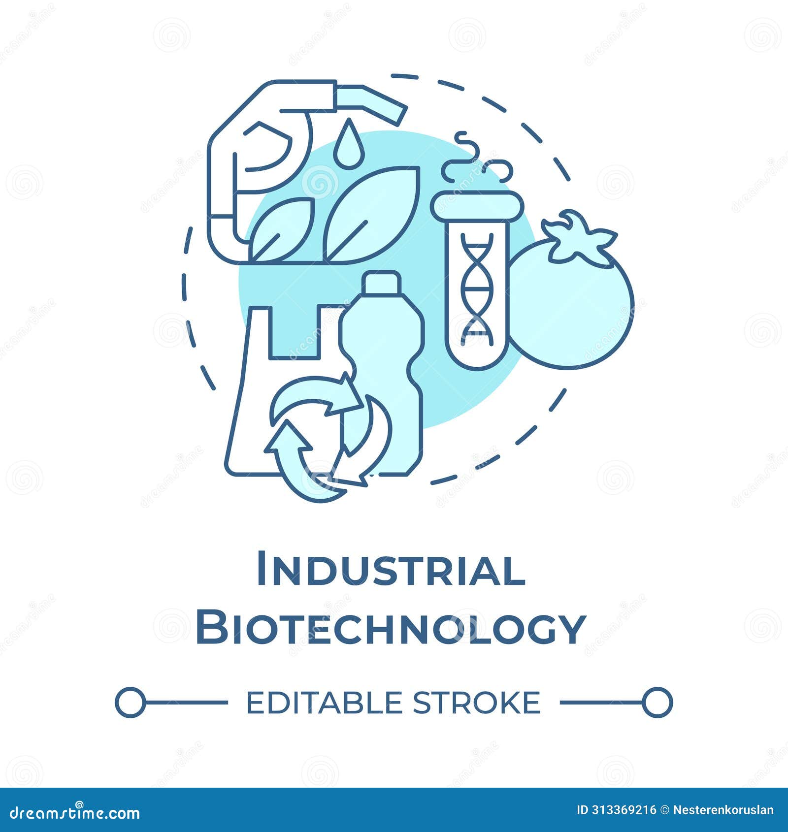 Industrial Biotechnology Soft Blue Concept Icon Stock Vector ...