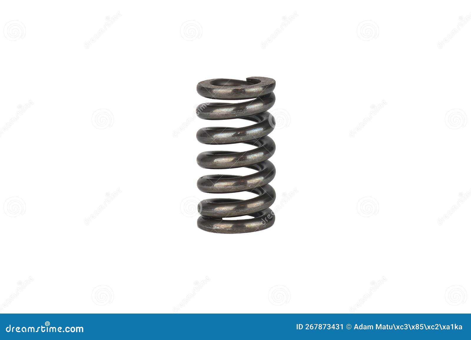 Industrial Black Metal Hardened Spring Stock Image - Image of circle ...