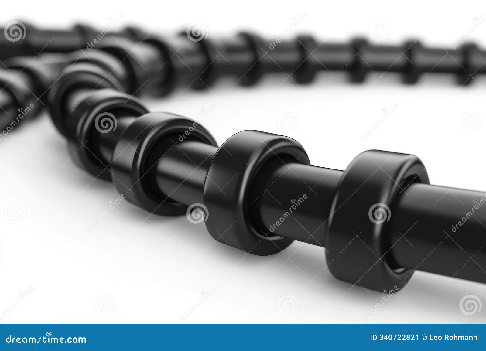 Industrial Black Rotating Chain Conveyor System Representing Mechanical ...