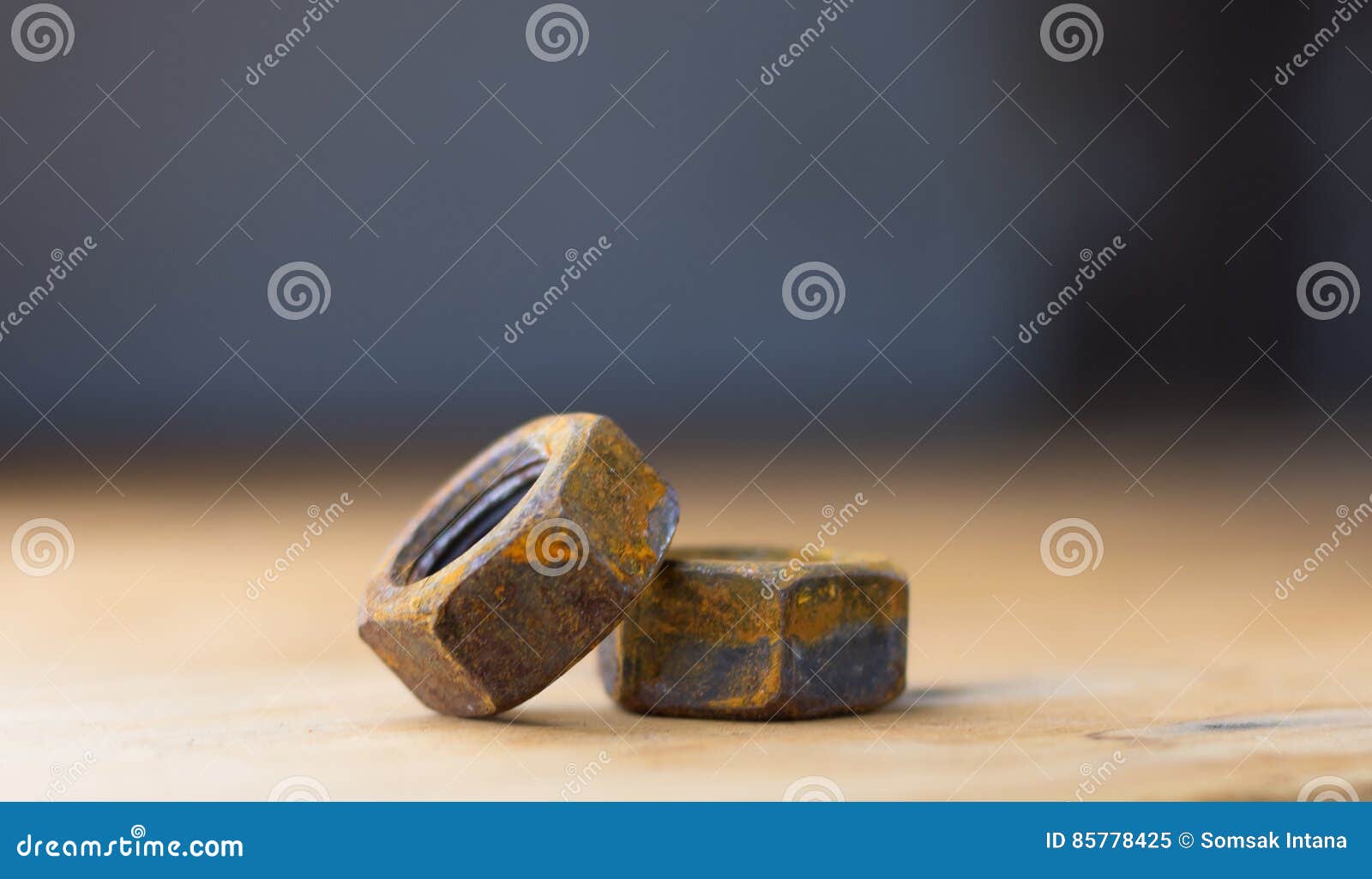 Industrial Bolts and Nuts with Shallow Focus Stock Image - Image of ...