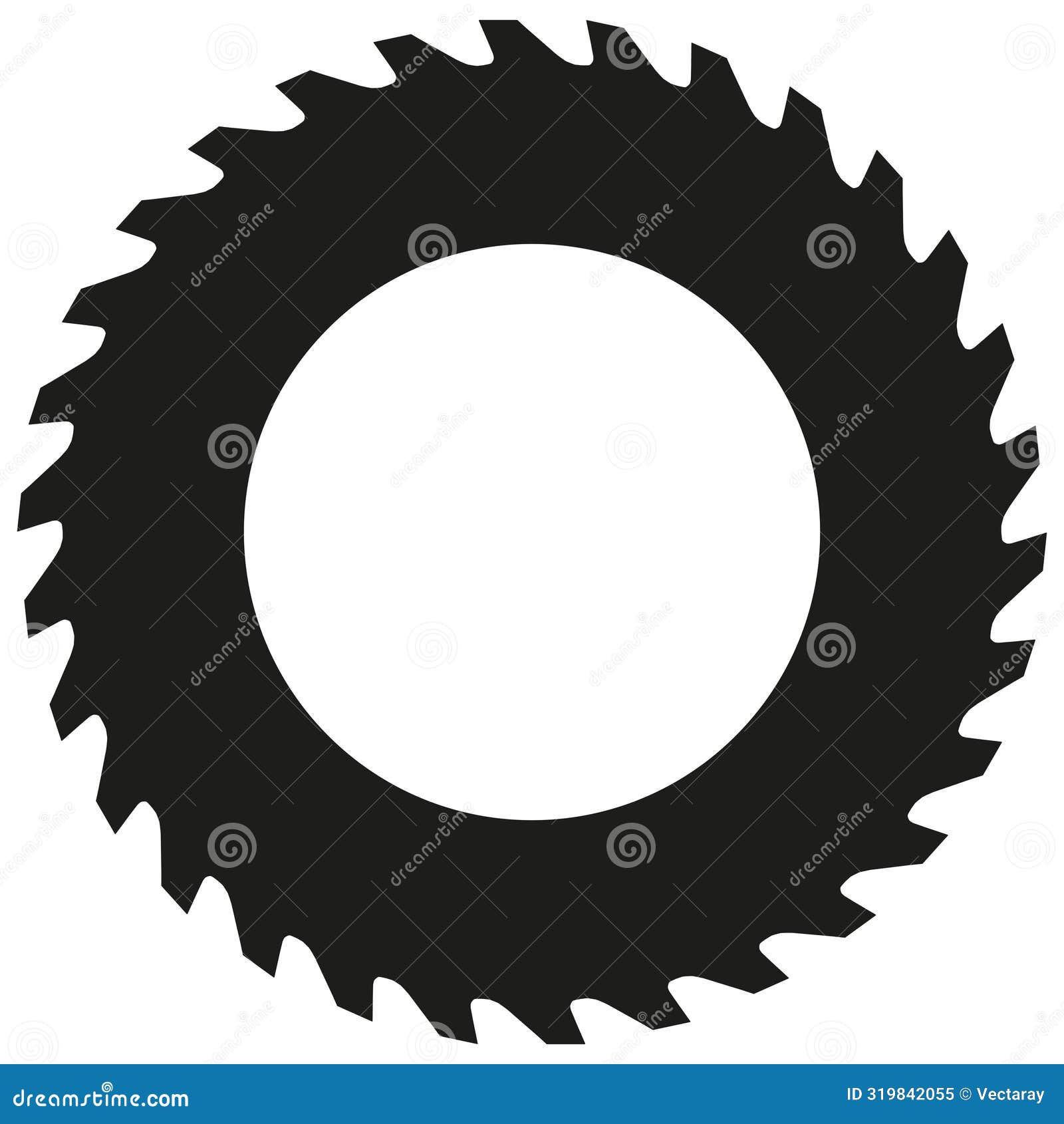 Round Industrial Circular Saw Border Frame. Ideal For Vintage Label Or ...