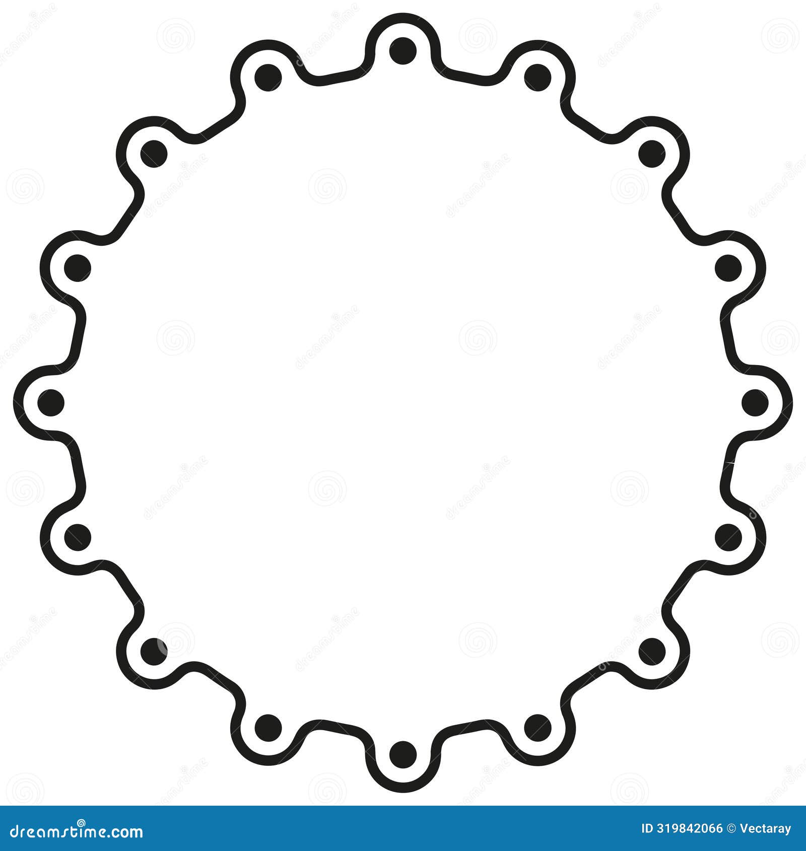 Round Gasket Industrial Border Frame. Ideal For Vintage Label Or Logo ...