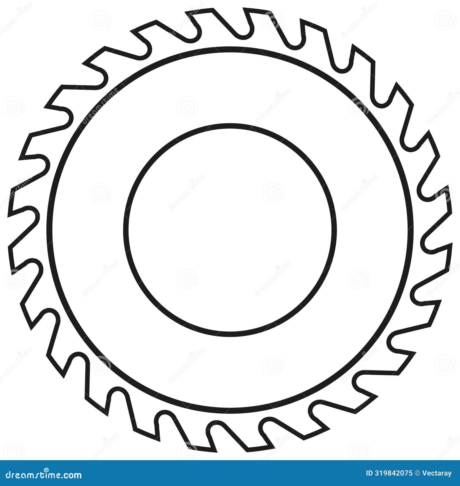Round Industrial Circular Saw Border Frame. Ideal For Vintage Label Or ...