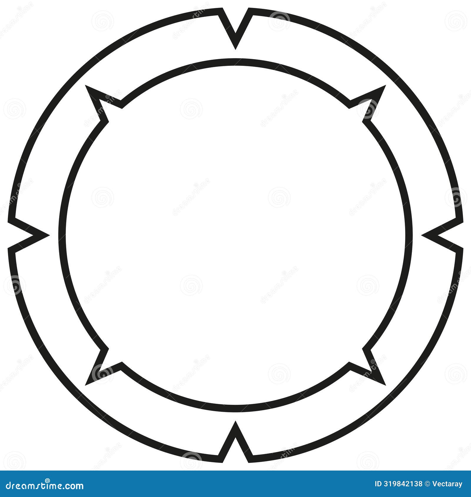 Round Gasket Industrial Border Frame. Ideal For Vintage Label Or Logo ...