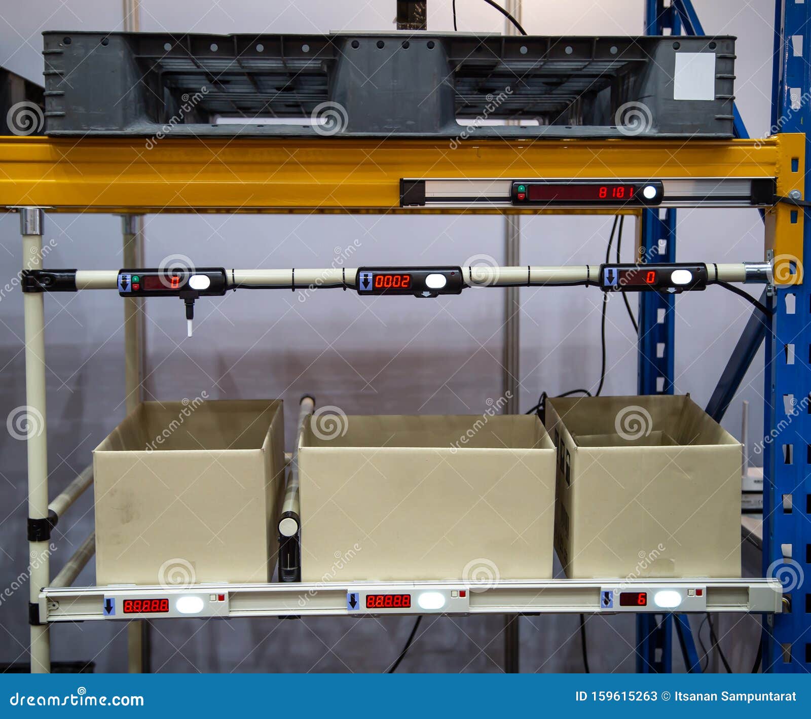 Industrial box rack stock image. Image of container - 159615263