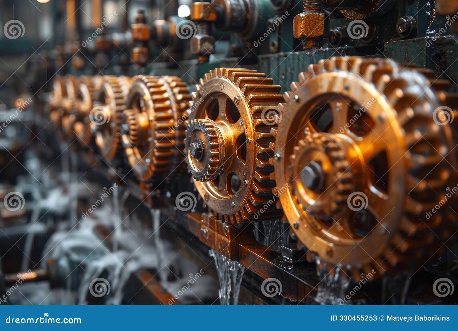 Industrial Brass Clock Mechanism with Gear and Cogs Wheels for ...