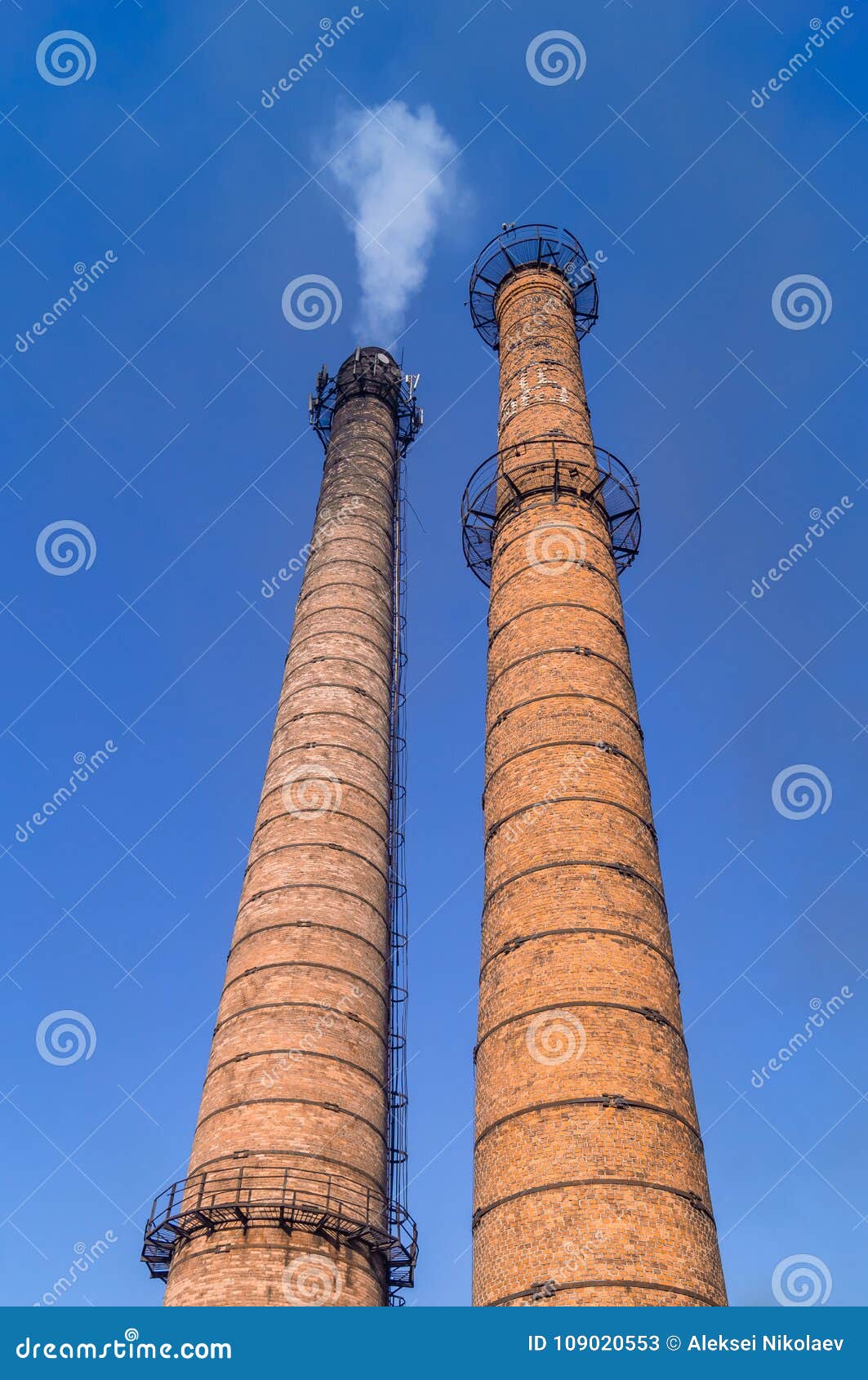 Brick smoke stack 2 stock image. Image of business, high - 109020553