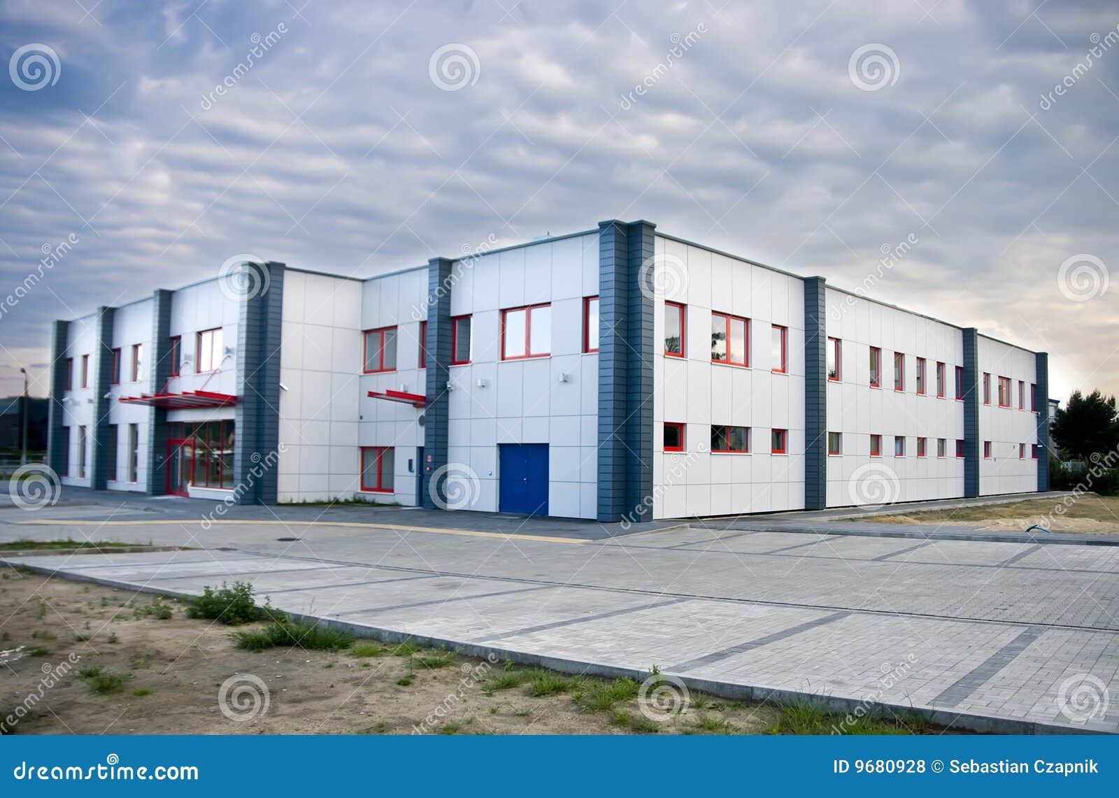 Old Industrial Building With Rusty Shell And Big Gate Royalty-Free ...