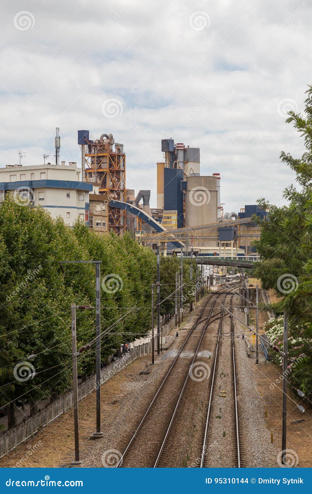 Industrial Building Factory with Structure Stock Photo - Image of city ...