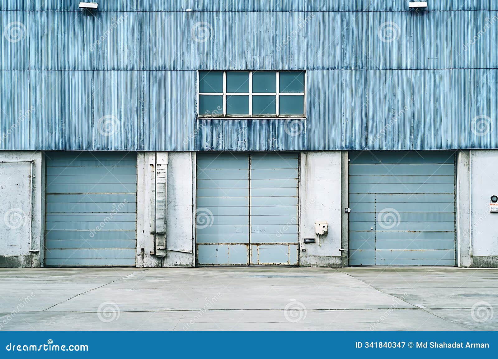 Garage Doors, Hangar Entrance With Roller Shutters Vector Illustration ...
