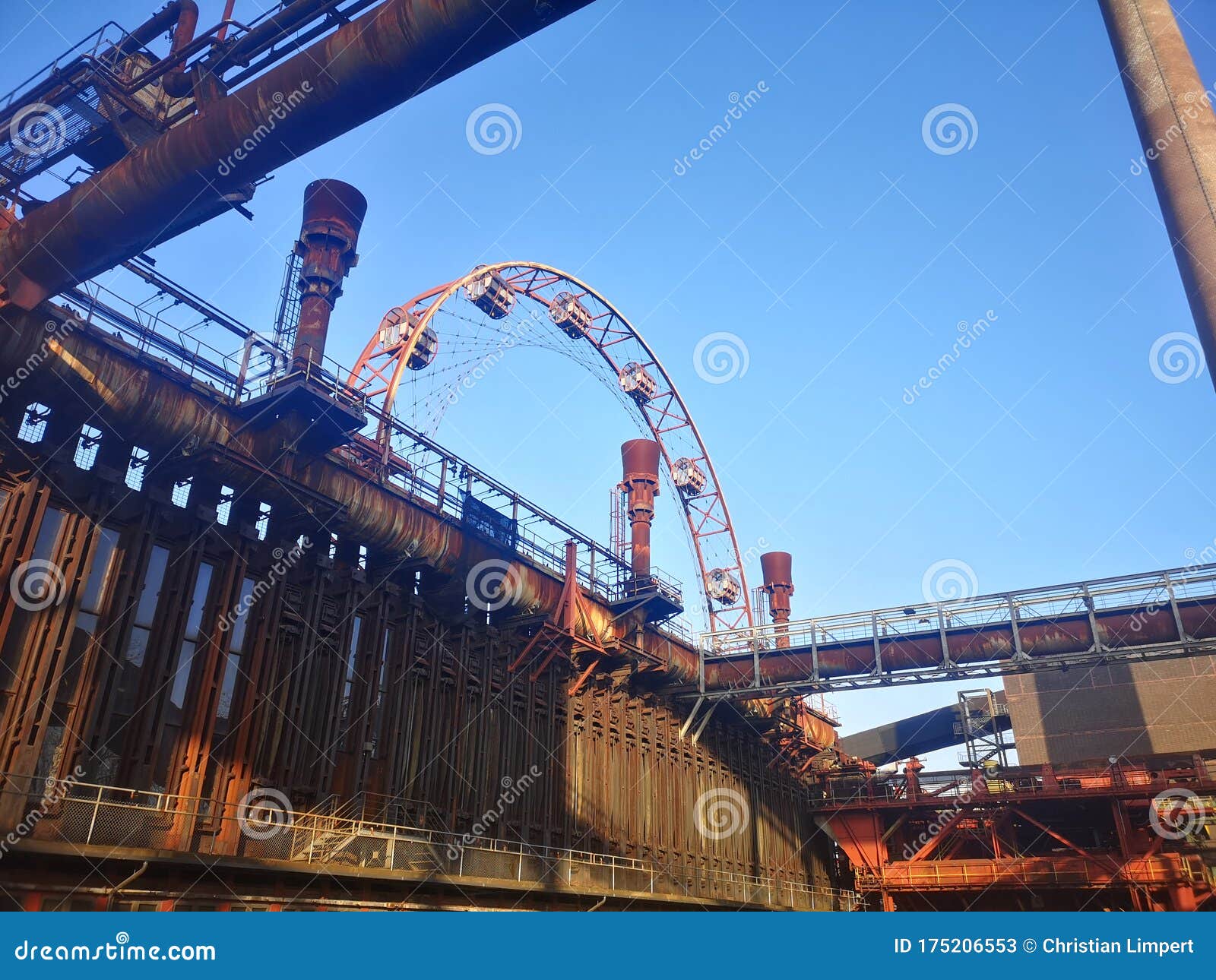 Industrial Building in Germany Stock Image - Image of germany, rusty ...