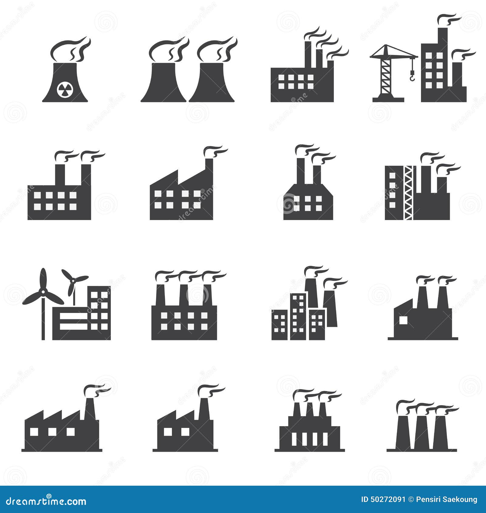 Industrial Building Icon Cartoon Vector | CartoonDealer.com #50272091
