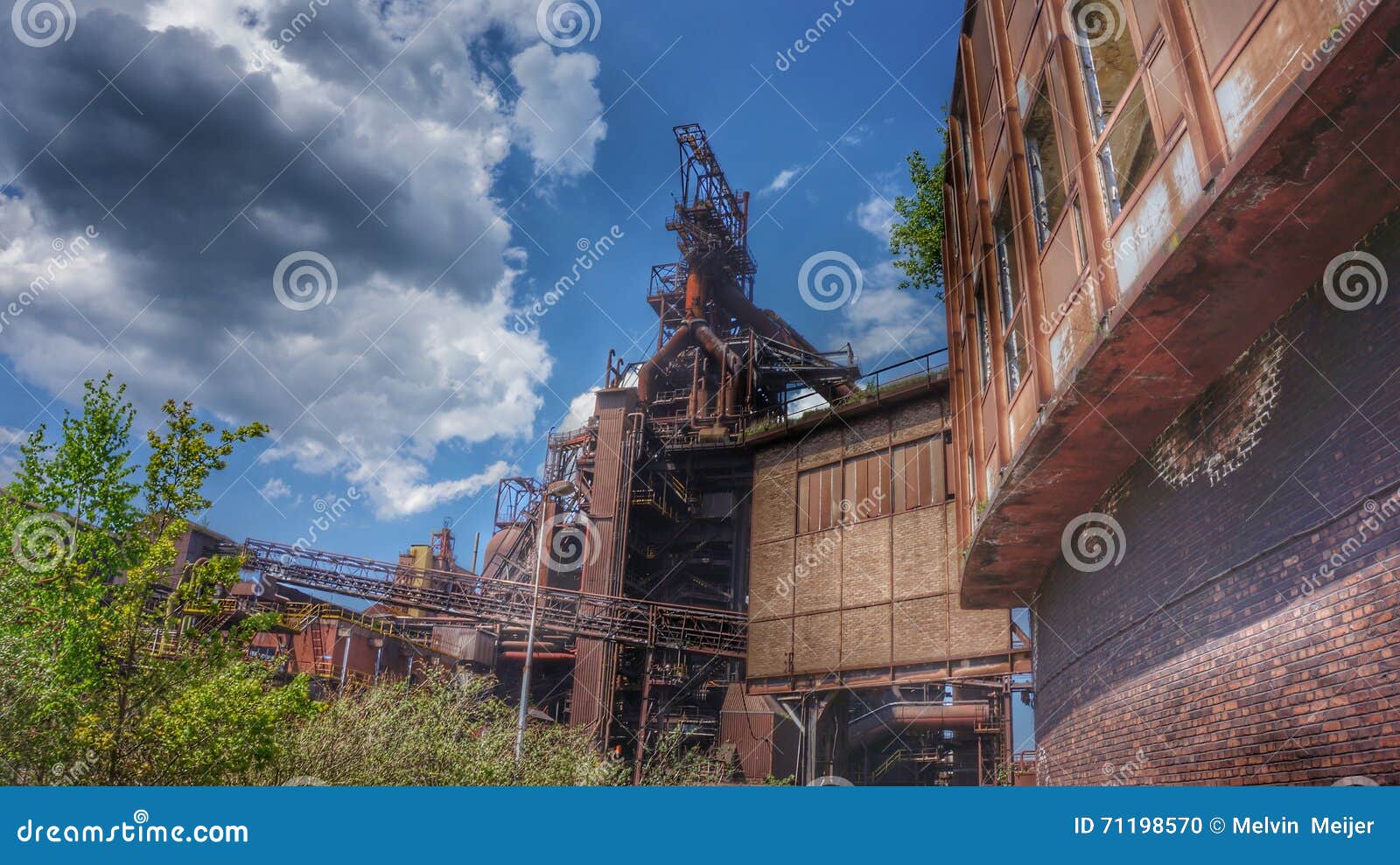 Industrial building stock photo. Image of city, background - 71198570