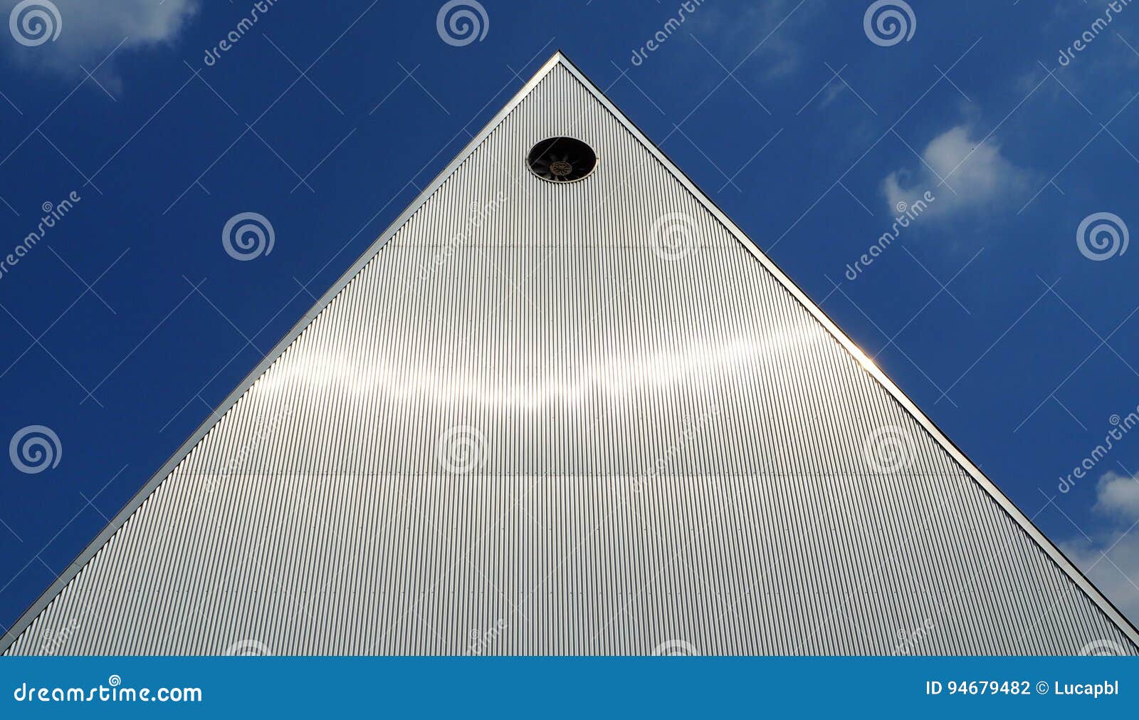 Industrial Building of Pyramid Shaped Stock Photo - Image of panel ...