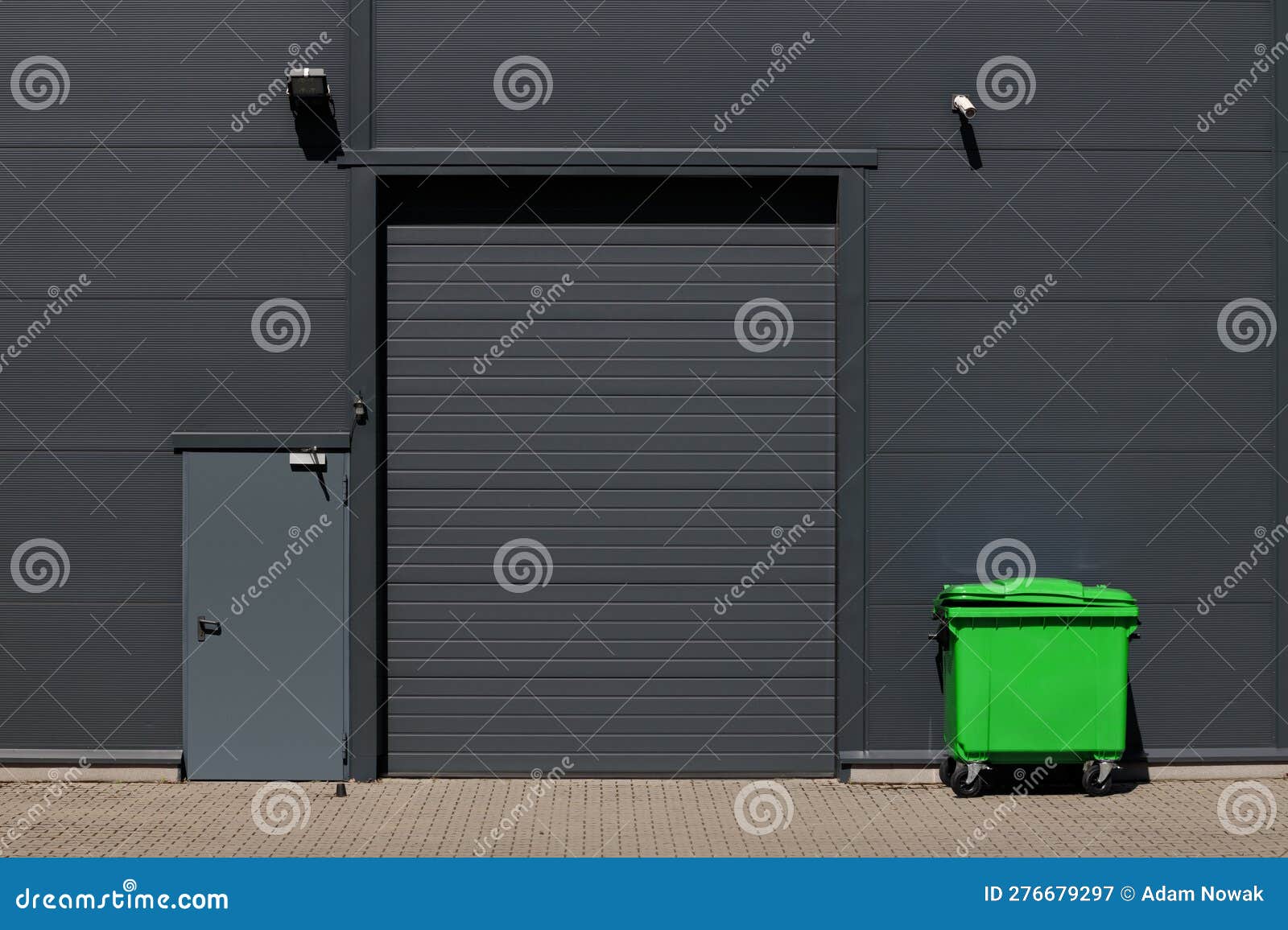 Industrial Building with Rolling Gate for Loading Dock and Large Waste ...