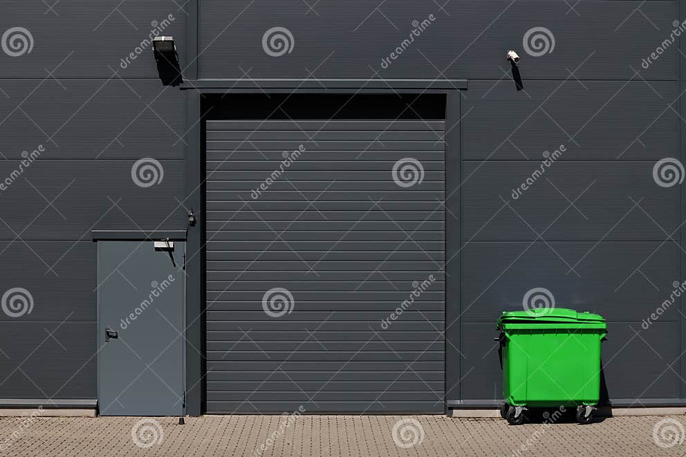 Industrial Building with Rolling Gate for Loading Dock and Large Waste ...