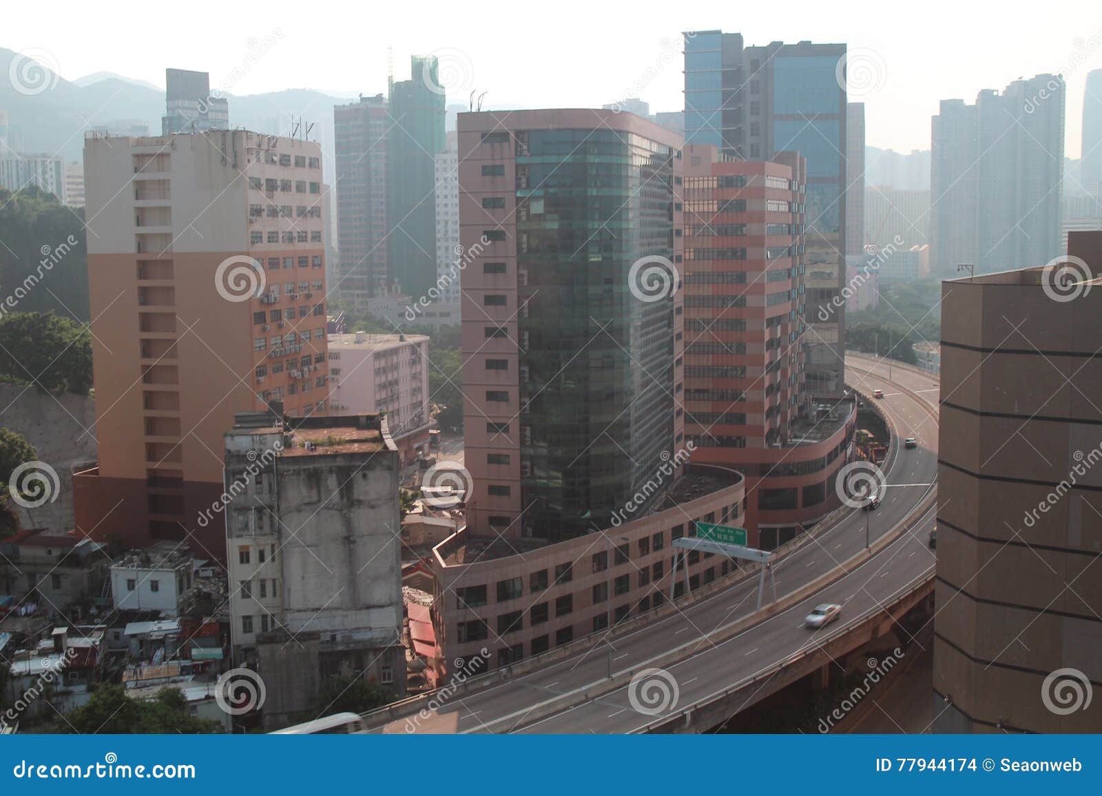 Industrial Building at the Shau Kei Wan Stock Photo - Image of city ...