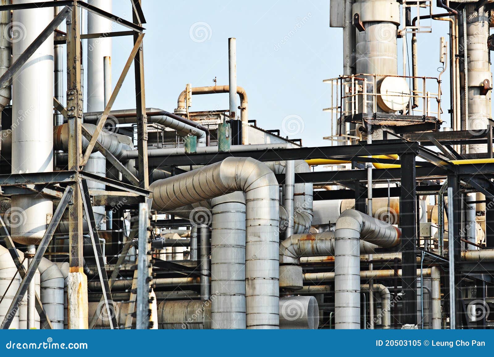 Industrial Building, Steel Pipelines Stock Image - Image of industrial ...