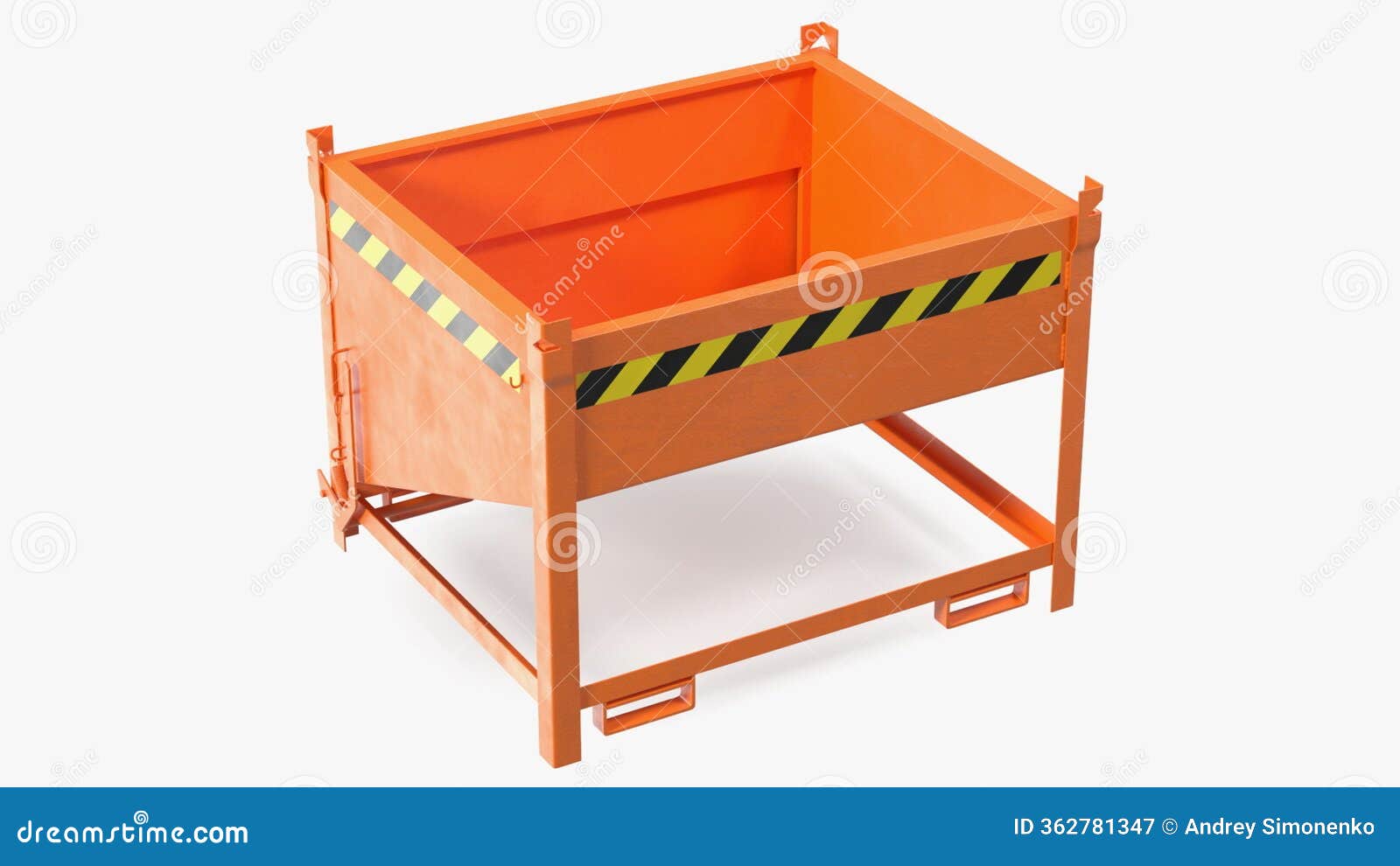 Industrial Bulk Container with Safety Stripes Design Stock Image ...