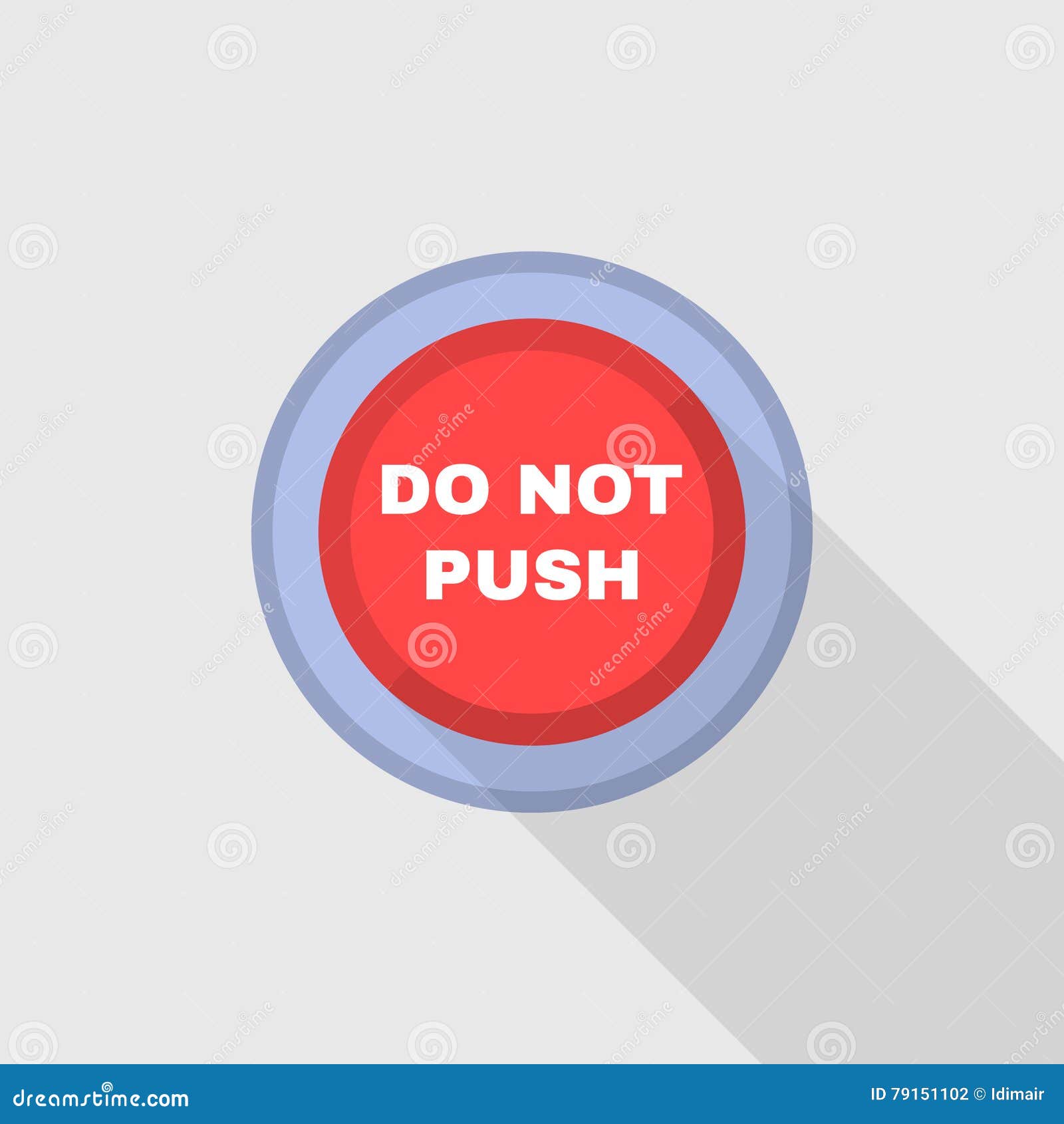 Industrial Button. Do Not Press. Flat Design Stock Vector ...
