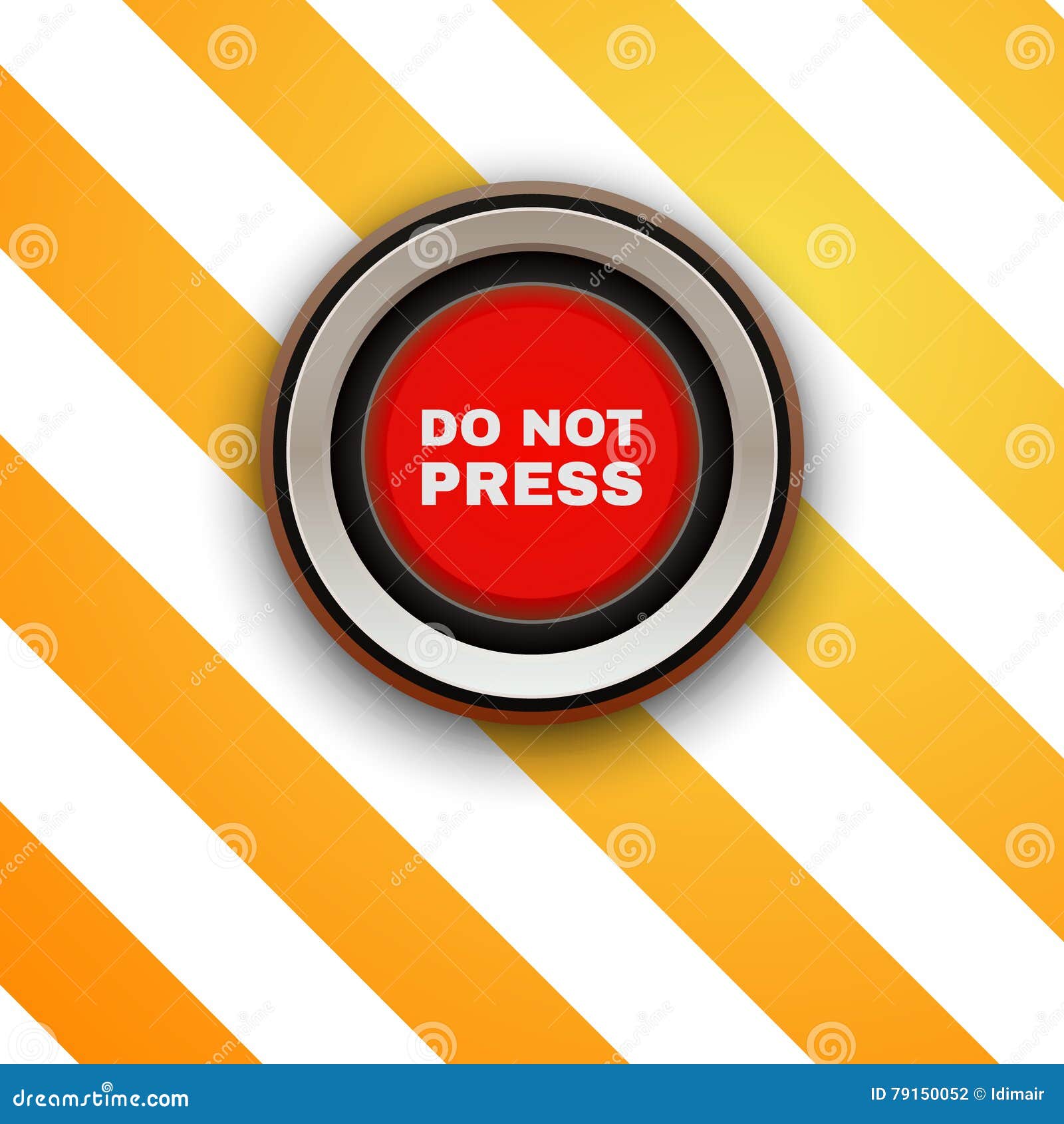 Industrial Button. Do Not Press Stock Vector - Illustration of panic ...