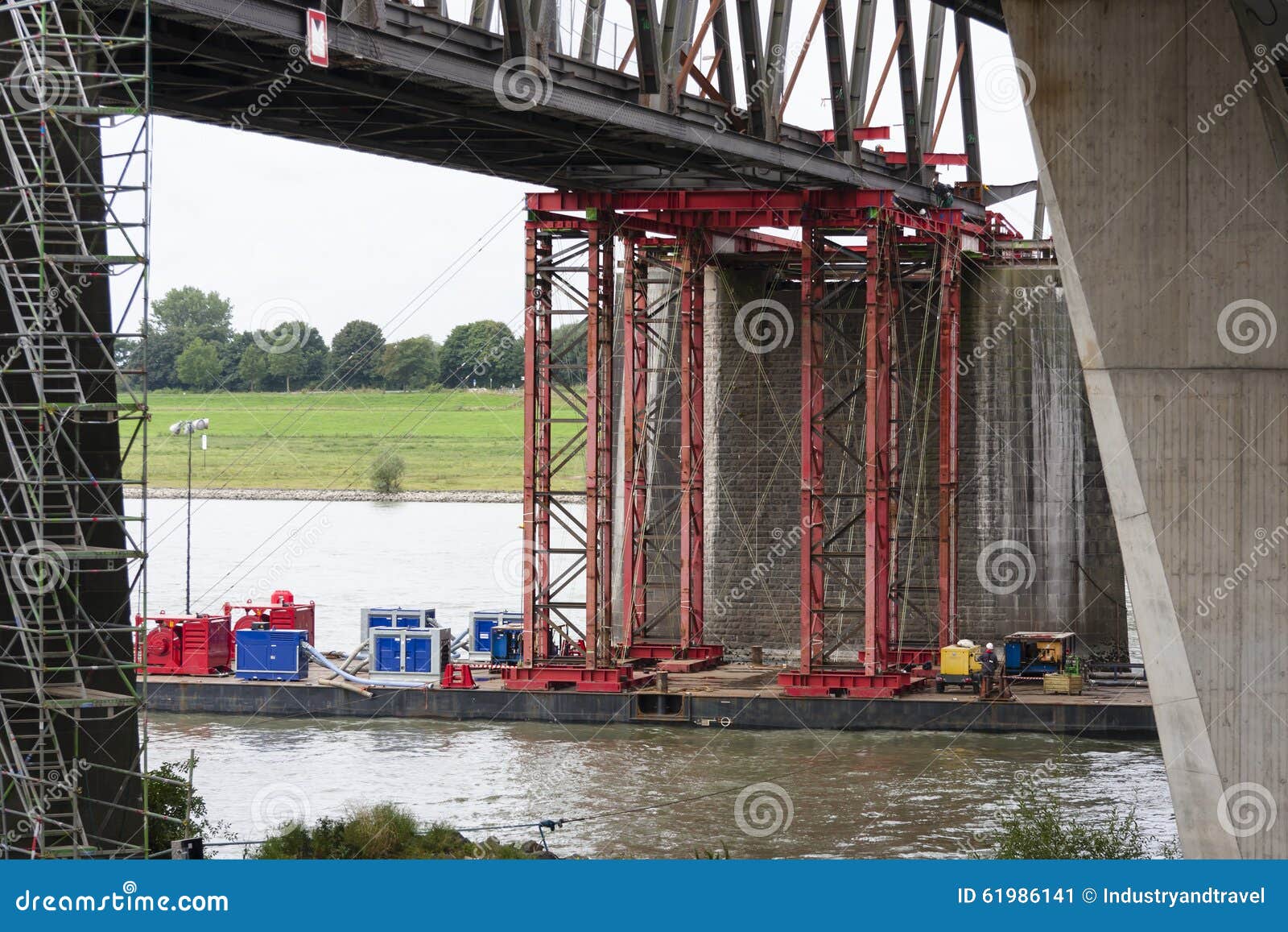 Industrial Carrying Platform Supporting Bridge Stock Image - Image of ...