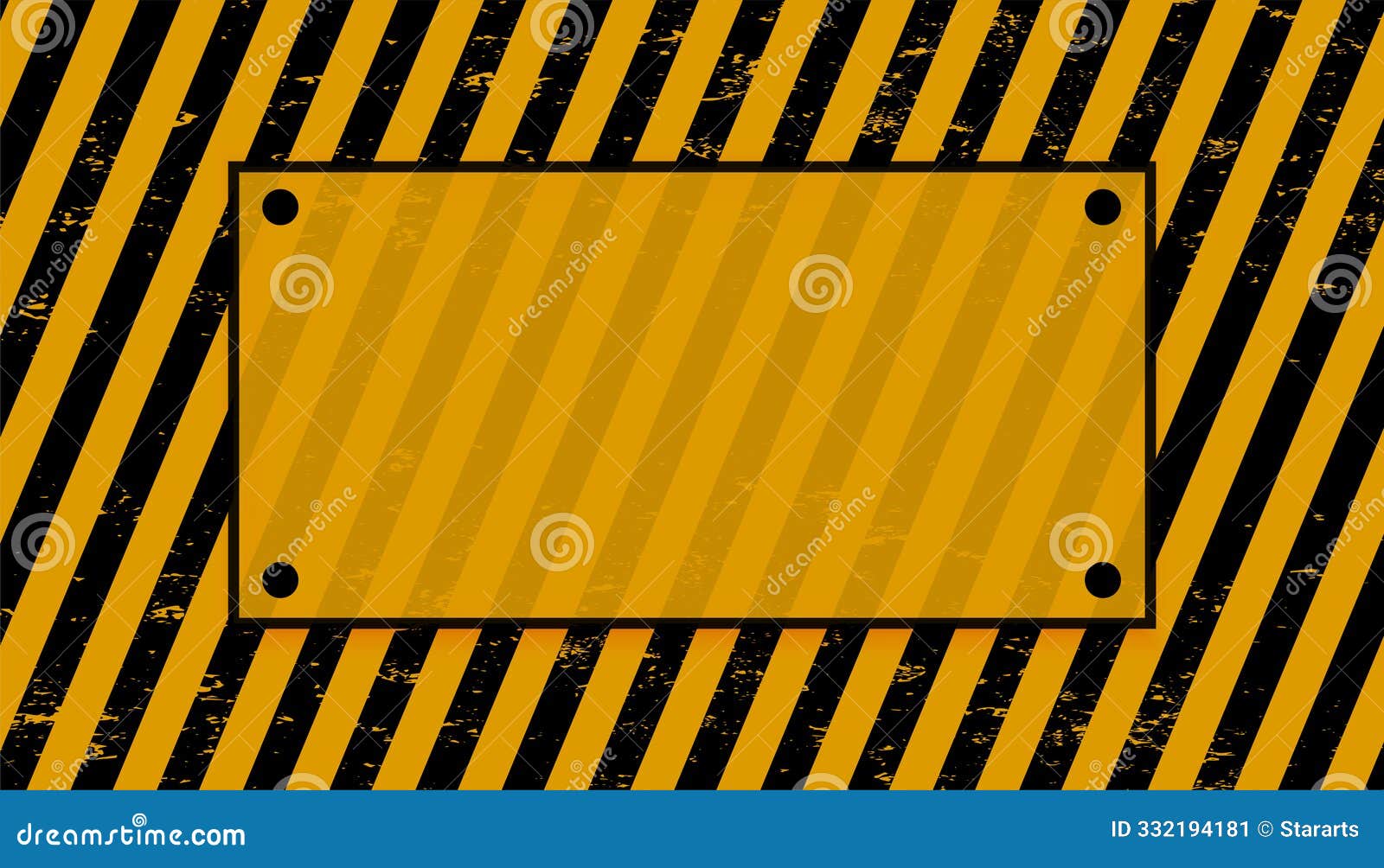 Industrial Caution Alert Background in Rusty Style Stock Illustration ...