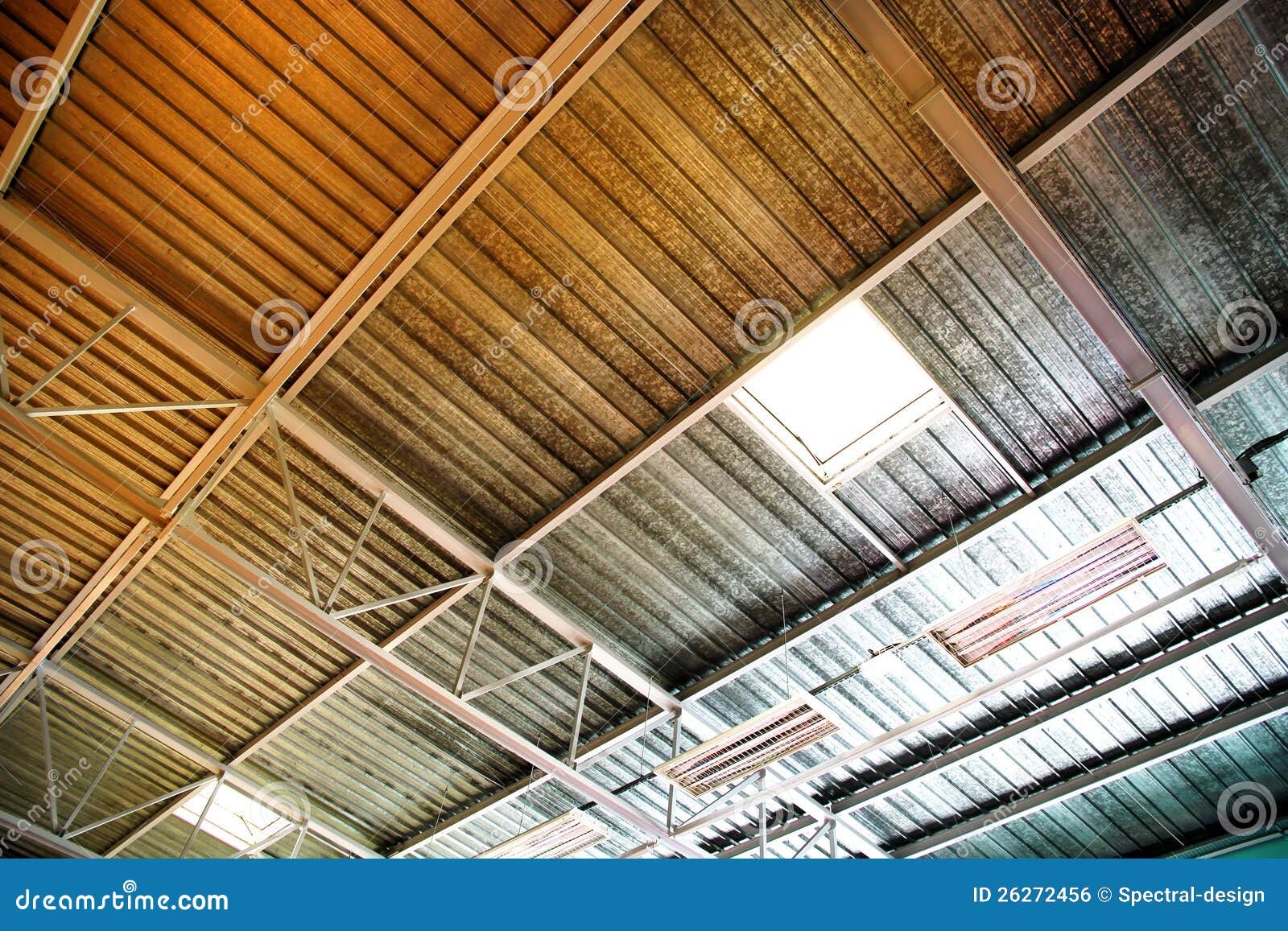 Industrial Ceiling stock photo. Image of aluminium, interior - 26272456