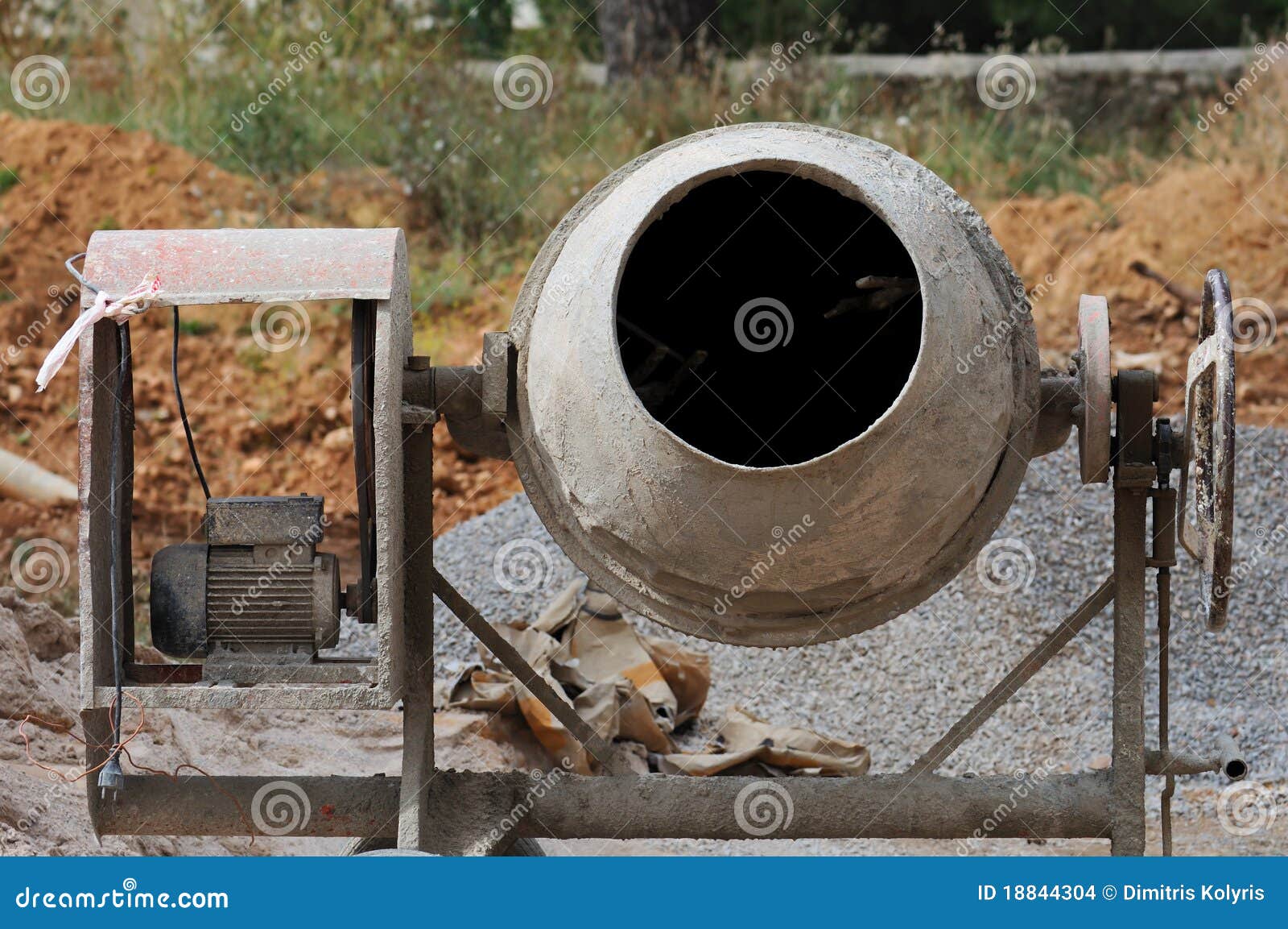 Industrial cement mixer stock photo. Image of motor, crust - 18844304
