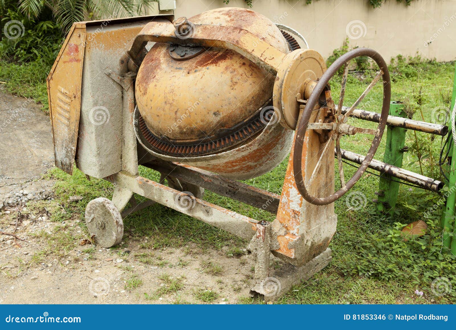 Industrial Cement Mixer Machine Stock Photo - Image of machinery ...