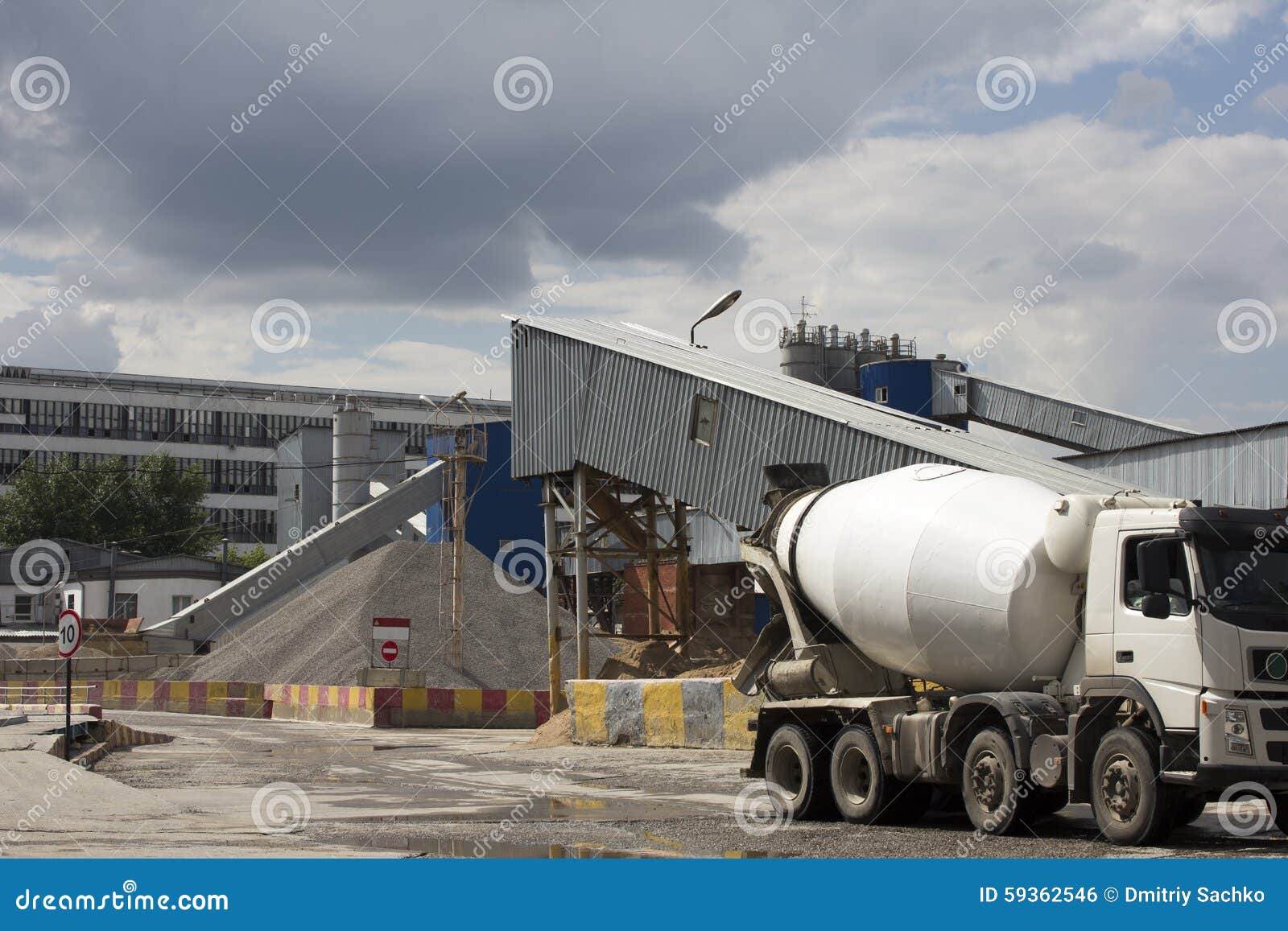 Industrial Cement Processing Plant Stock Photo - Image of construction ...