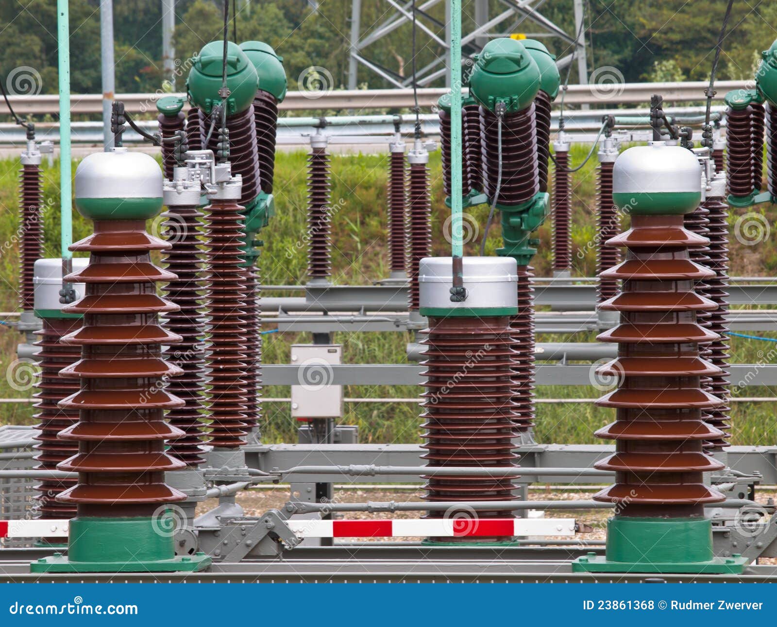 Industrial Ceramic Insulators Stock Photo - Image of power, generate ...