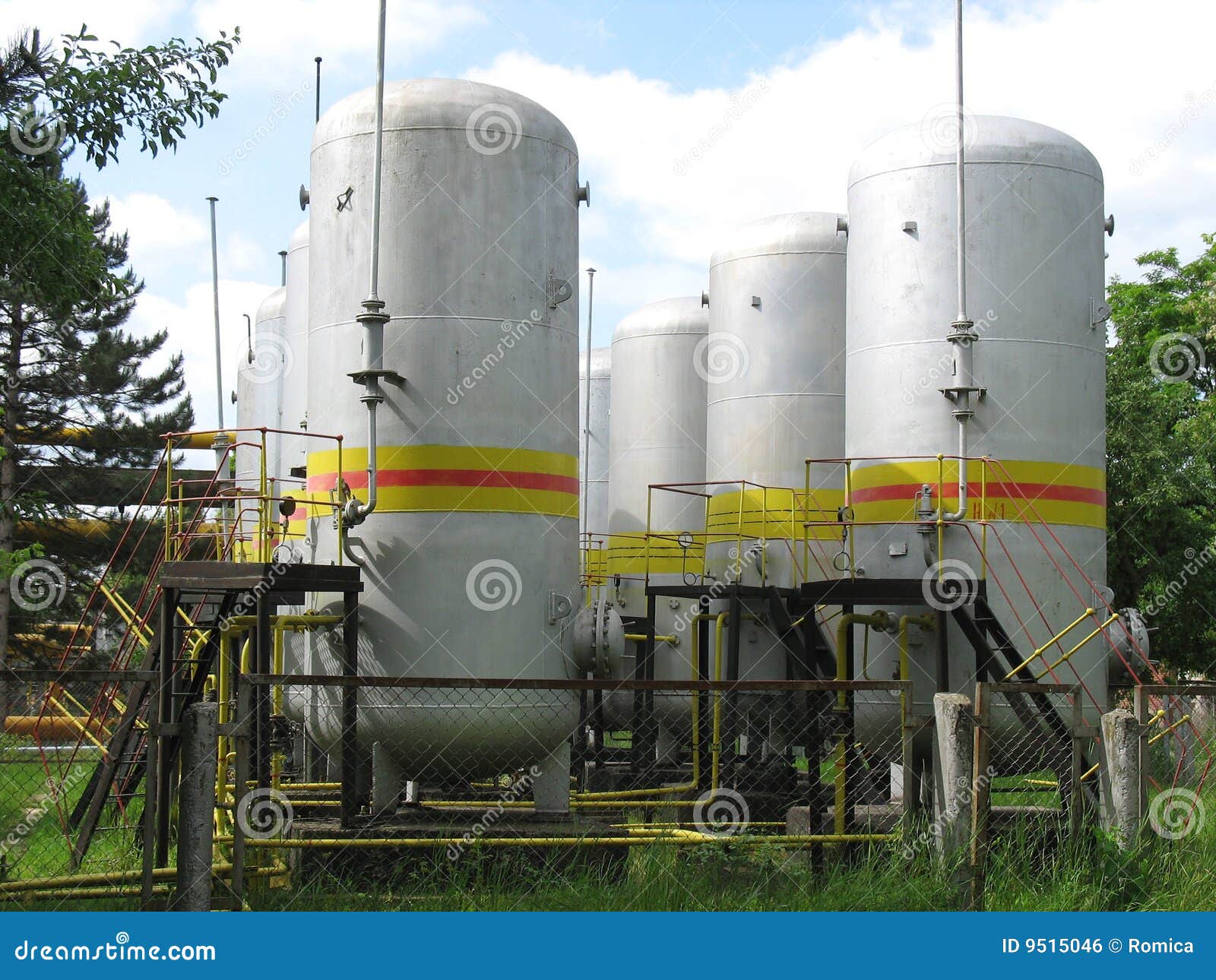 Industrial chemical tanks stock photo. Image of pipework - 9515046