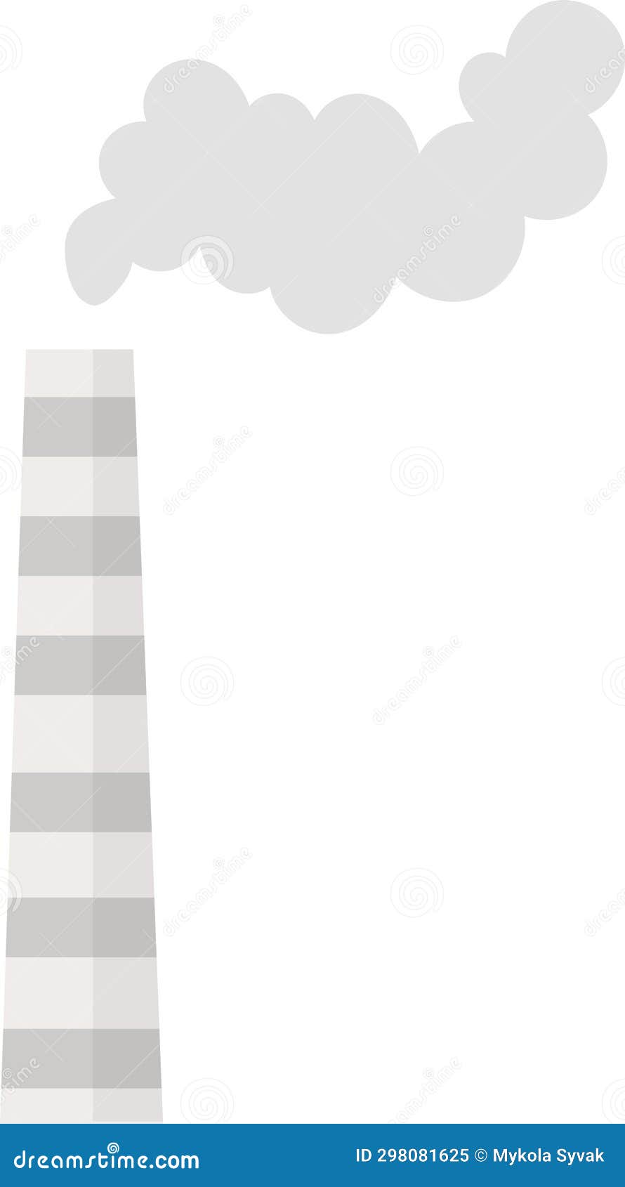 Industrial Chimney Construction Stock Illustration - Illustration of ...