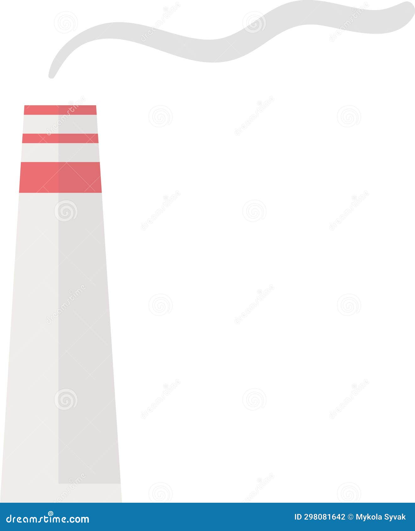 Industrial Chimney Construction Stock Illustration - Illustration of ...