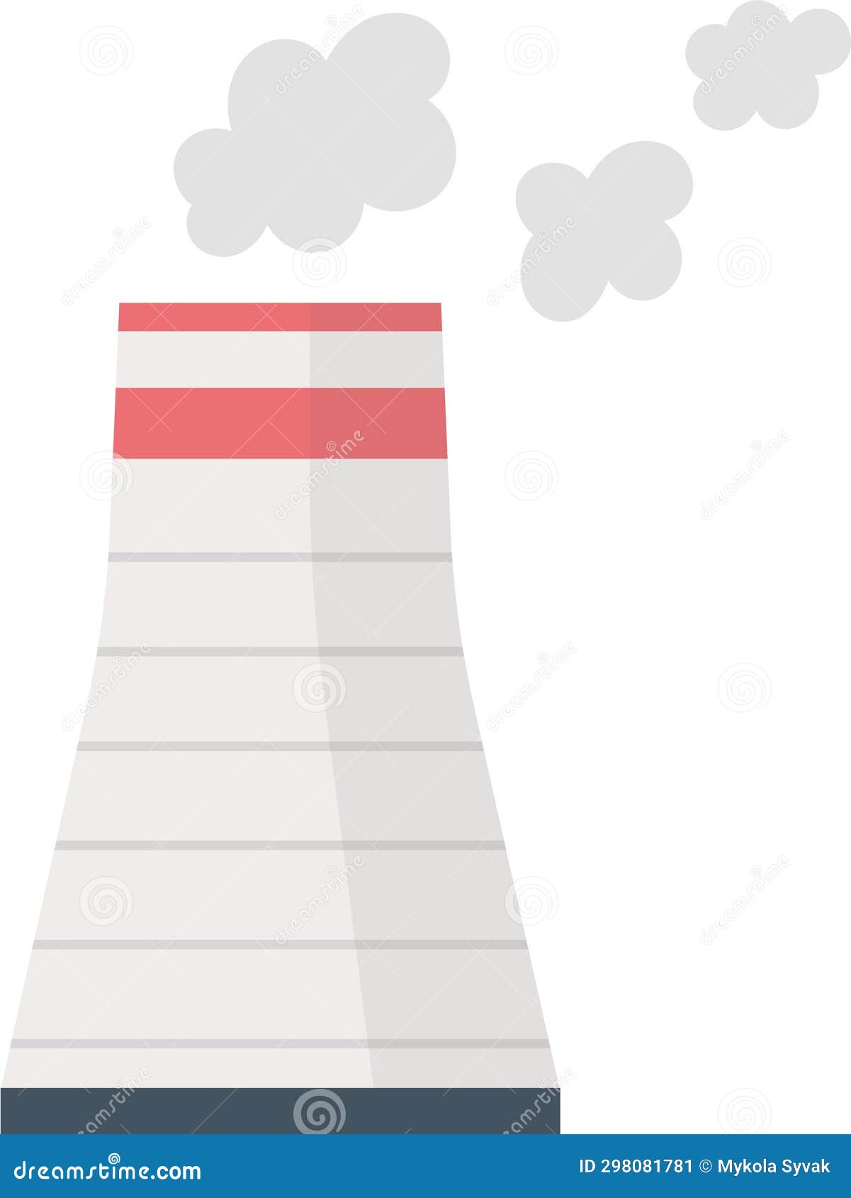 Industrial Chimney Construction Stock Illustration - Illustration of ...