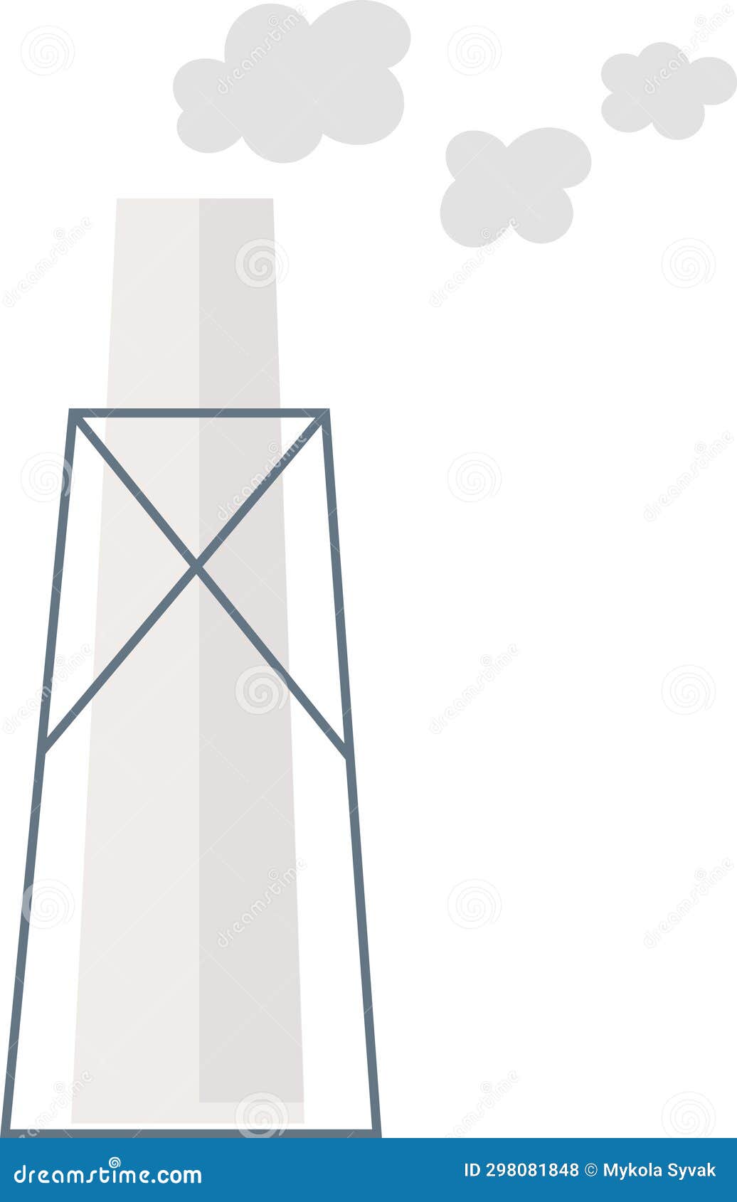 Industrial Chimney Construction Stock Vector - Illustration of ...