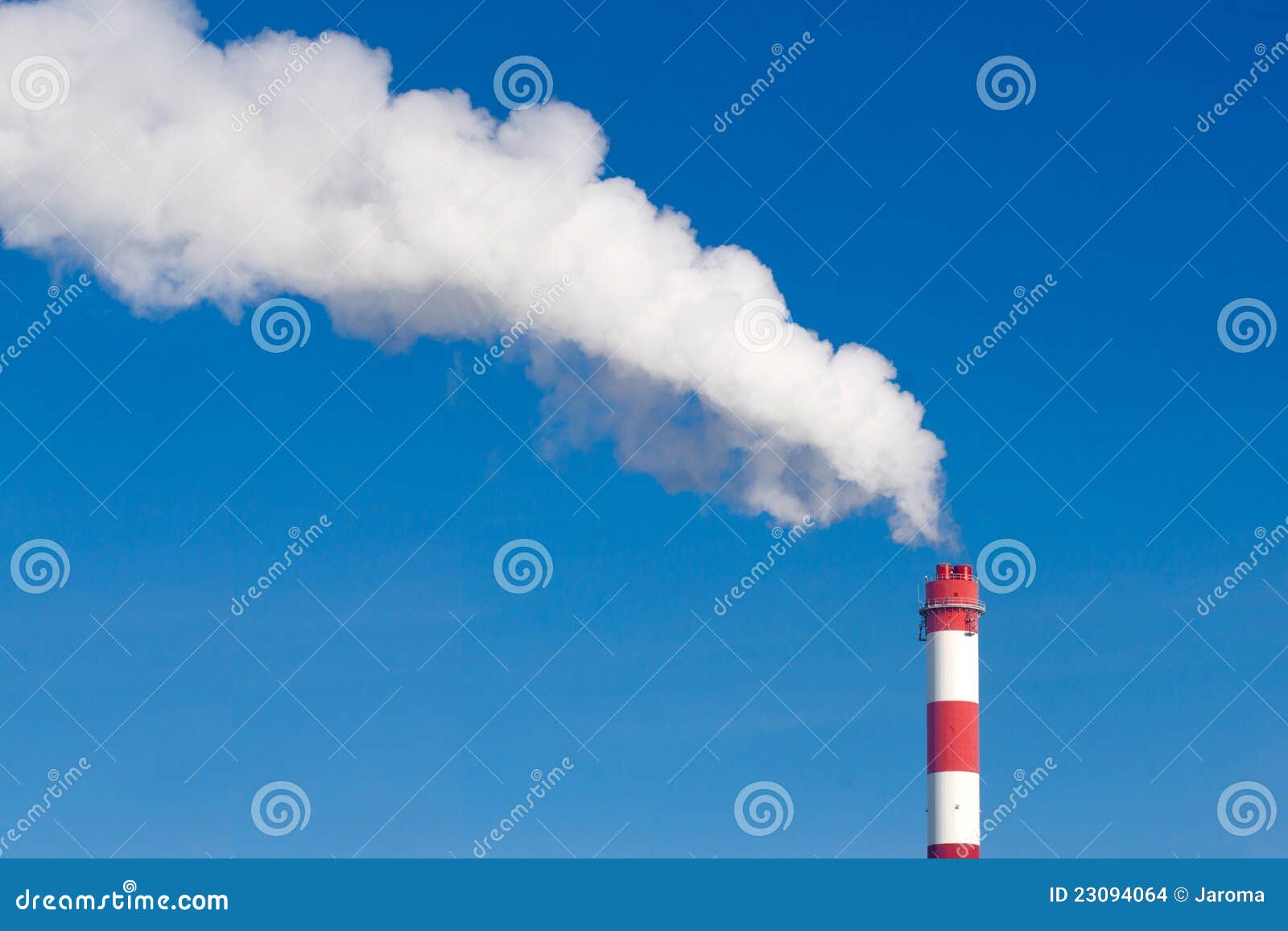 Industrial Chimney with Lot of Smoke Stock Photo - Image of ...