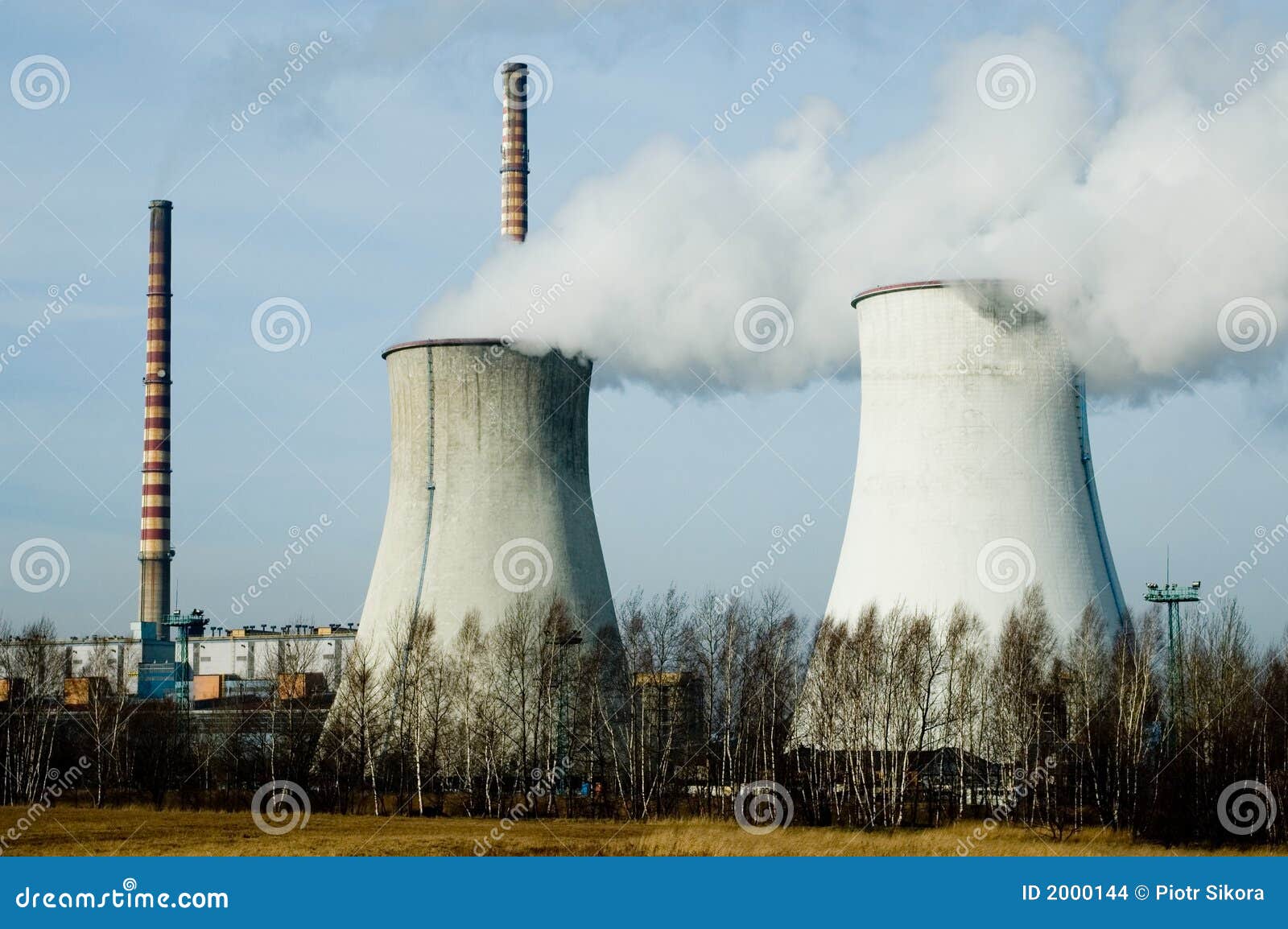 Industrial chimneys stock photo. Image of soil, chimneys - 2000144