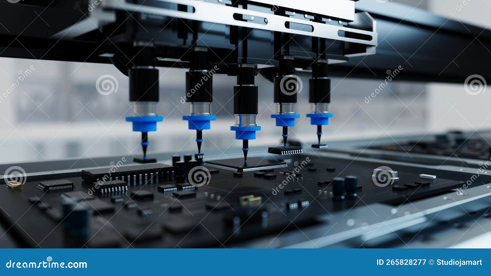 Industrial Chip Manufacturing. Stock Illustration - Illustration of ...