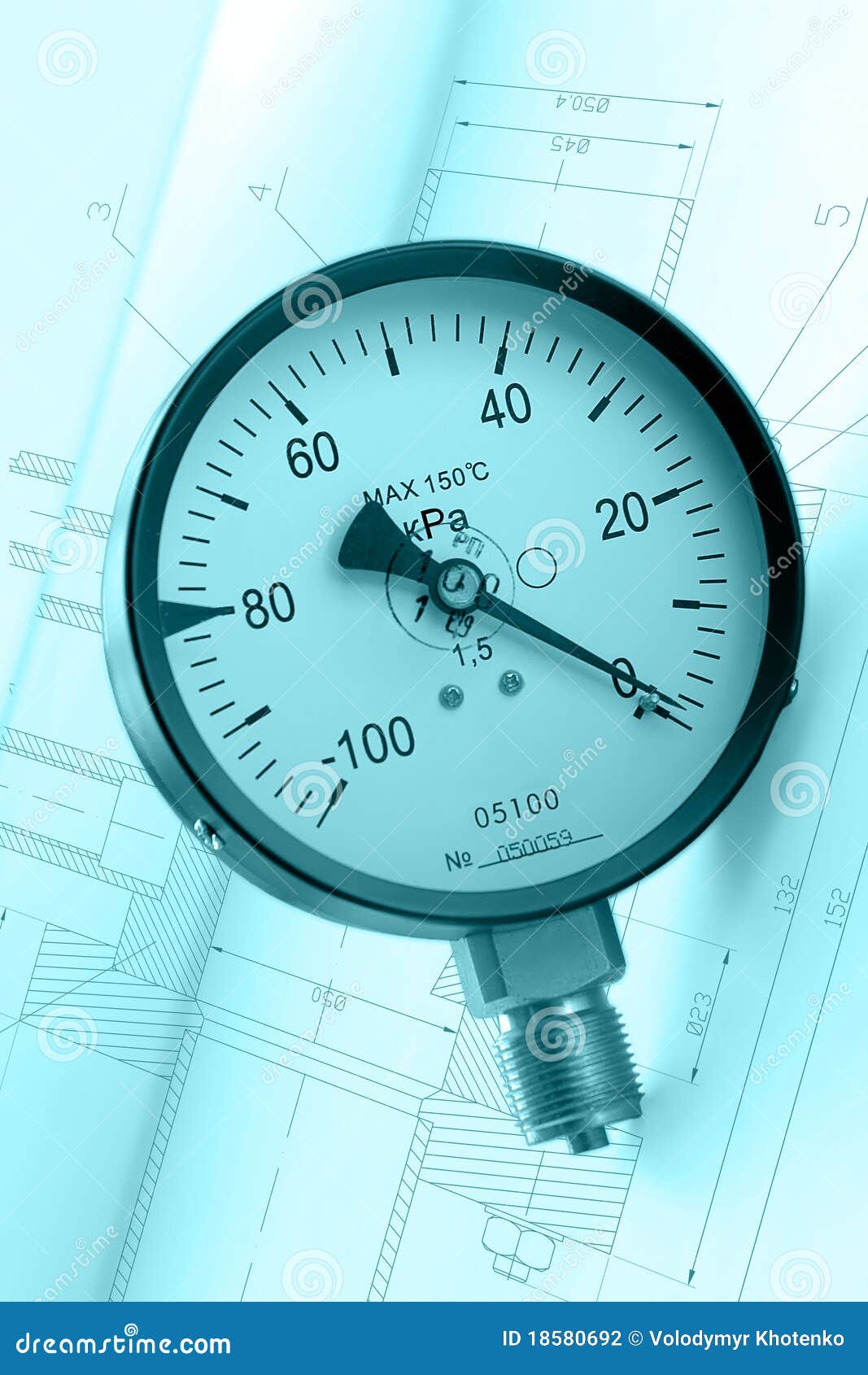 Industrial Circular Manometer Stock Photo - Image of generation, face ...