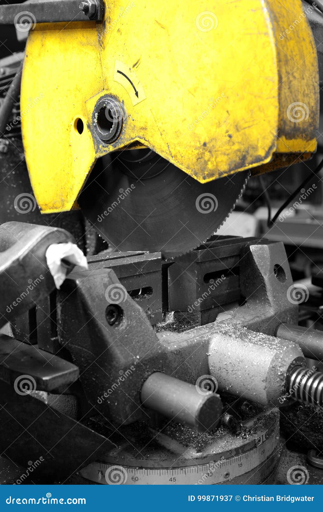 Industrial Circular Saw Machine in a Workshop Stock Image - Image of ...