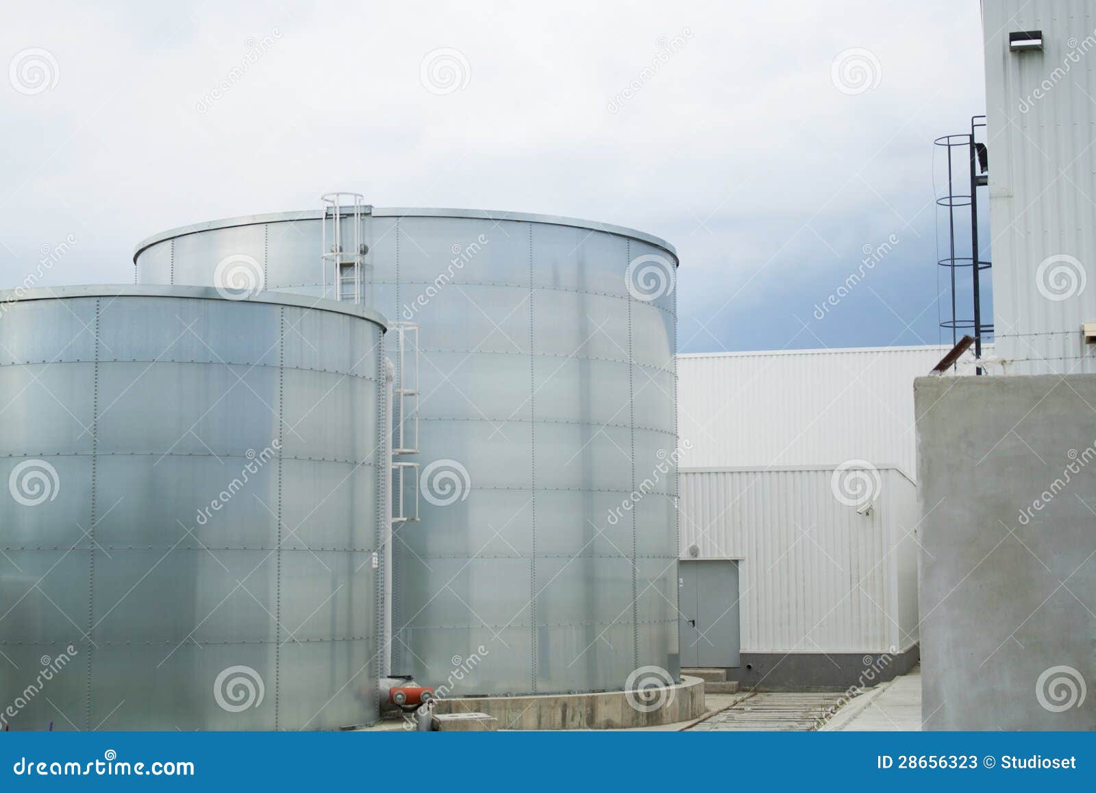 Industrial cisterns stock image. Image of cloudy, cistern - 28656323