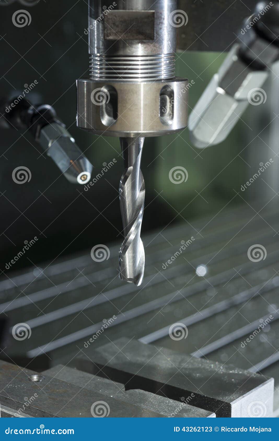 Industrial Cnc Mill Automated Metal Processing Machine Stock Image ...